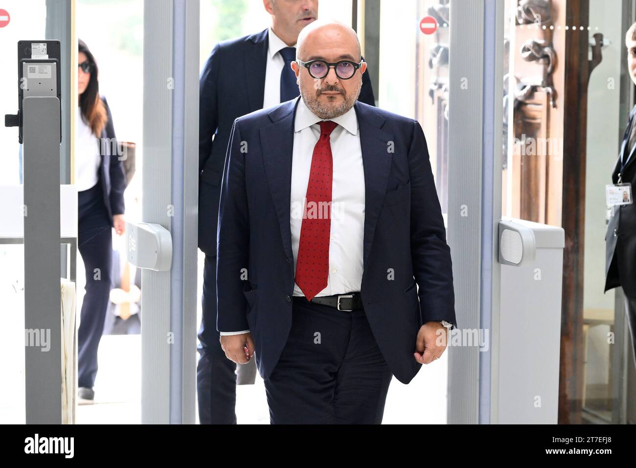 Rome, Italy. 12th Nov, 2023. Gennaro Sangiuliano during the press ...