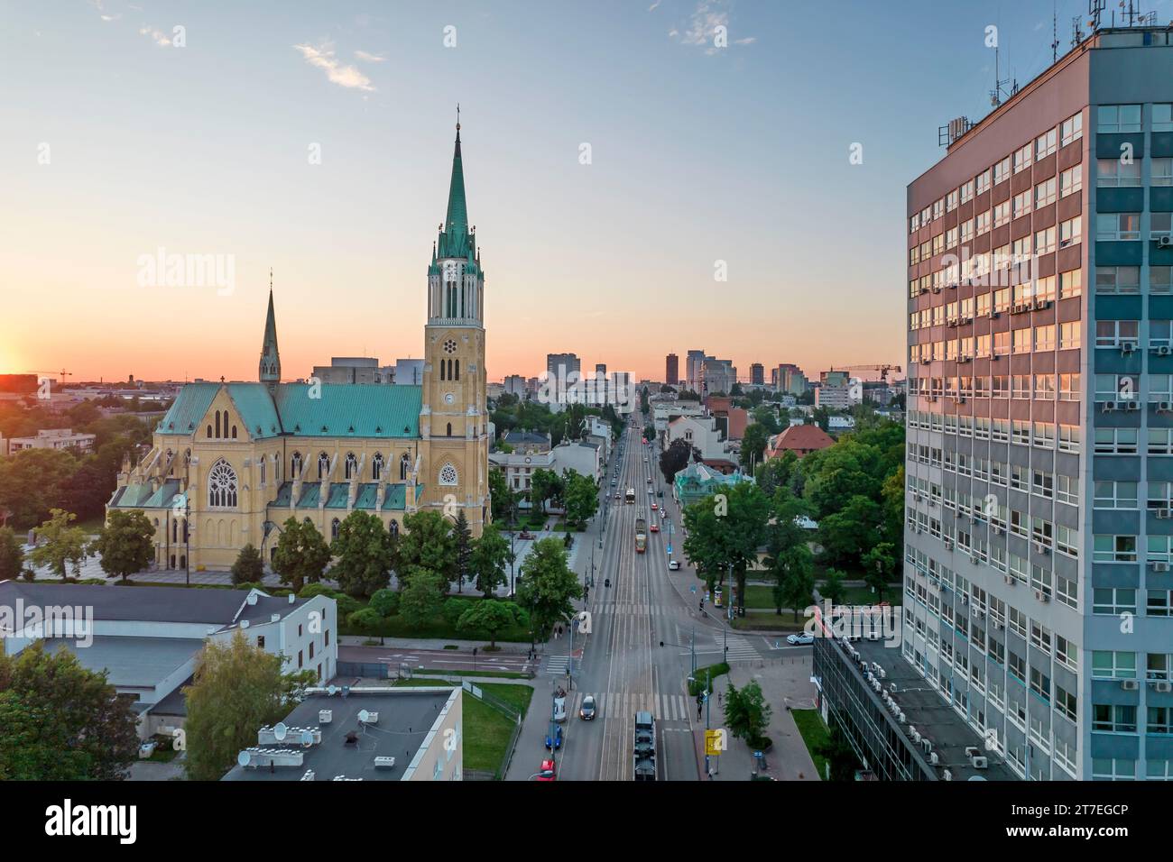 View of Piotrkowska street, Lodz, Poland Stock Photo - Alamy