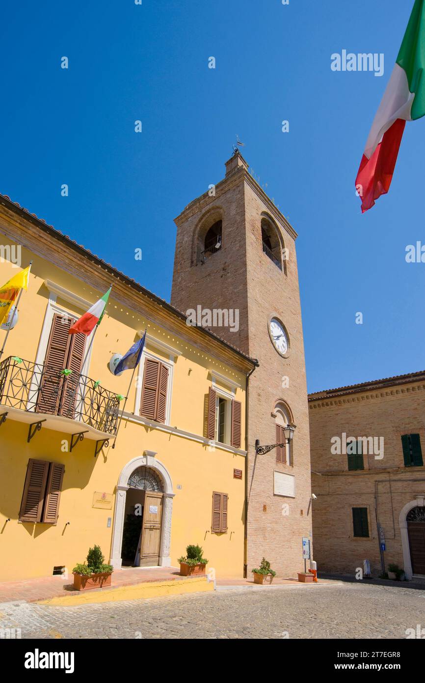 Town Hall. Ostra Vetere. Marche. Italy Stock Photo - Alamy