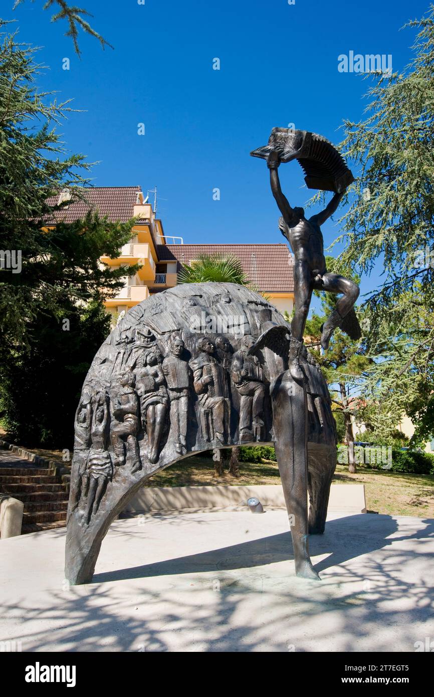 Accordion Monument. Castelfidardo. Marche. Italy Stock Photo - Alamy