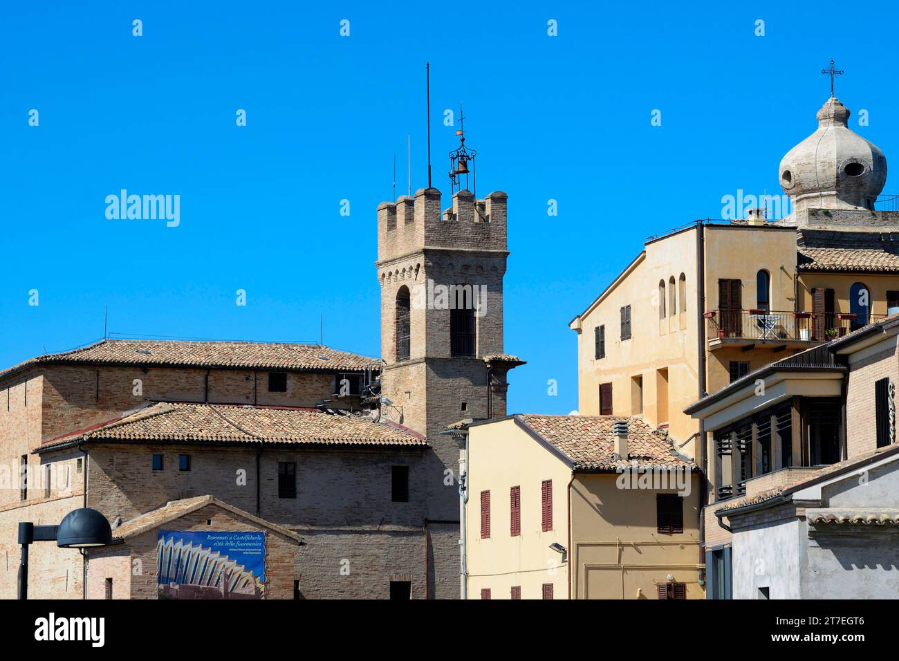 National Monument of the Marche. Castelfidardo. Marche. Italy Stock ...