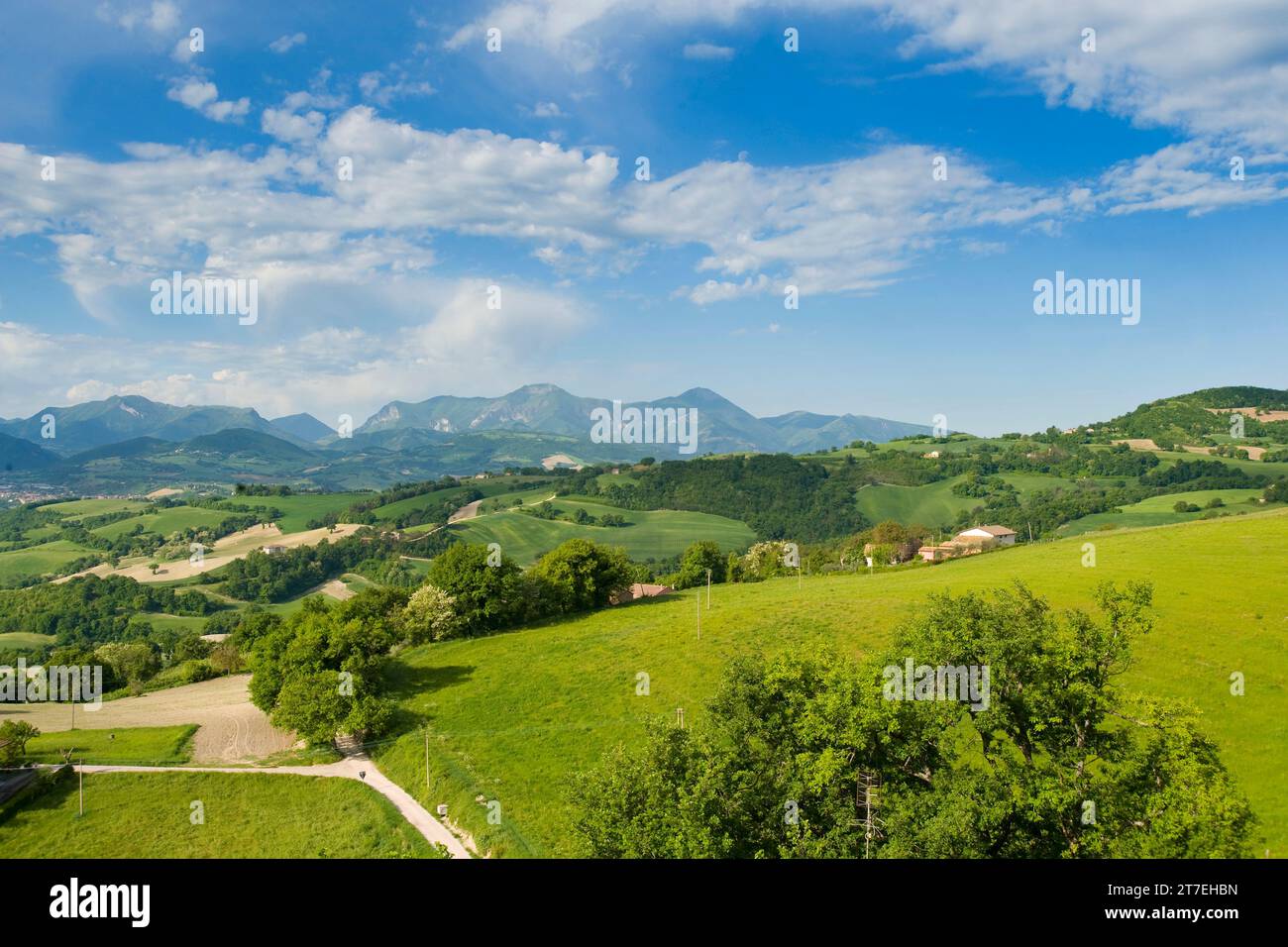 Landscape in Monterolo. Pergola. Marche. Italy Stock Photo - Alamy