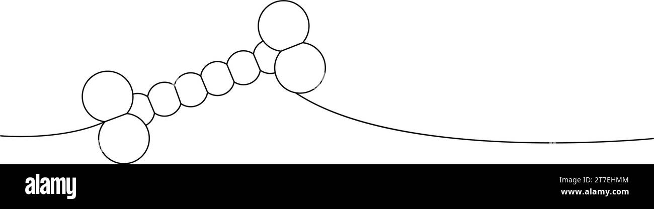 Dog chew toy one line continuous drawing. Animals accessories, pet toy ...