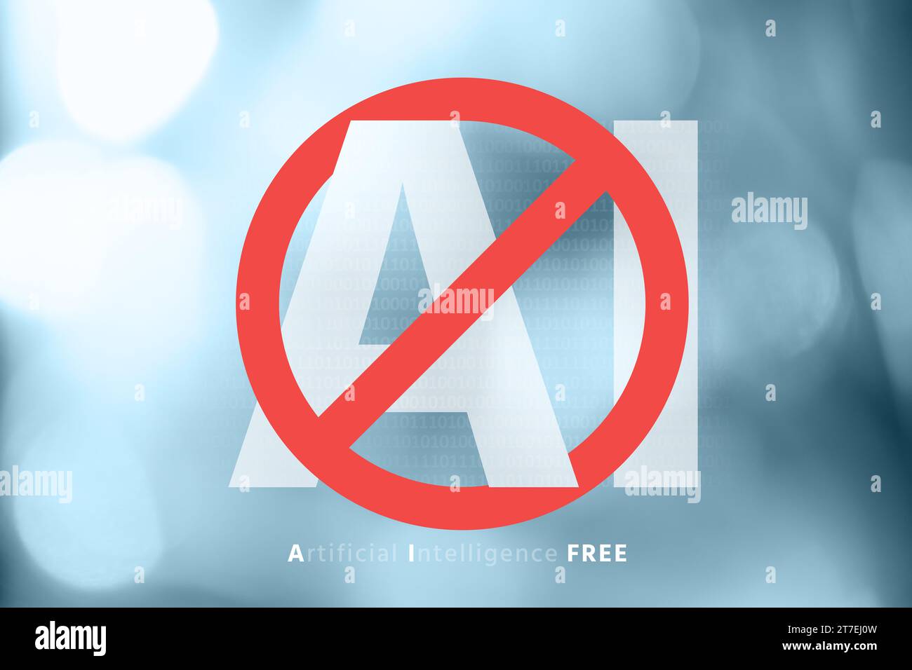 AI free content. Symbol of a product created without the use of ...