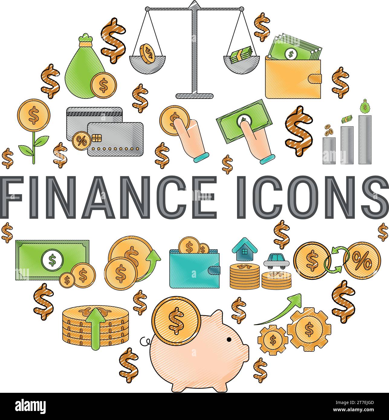 Set of Finance icons Vector Stock Vector Image & Art - Alamy