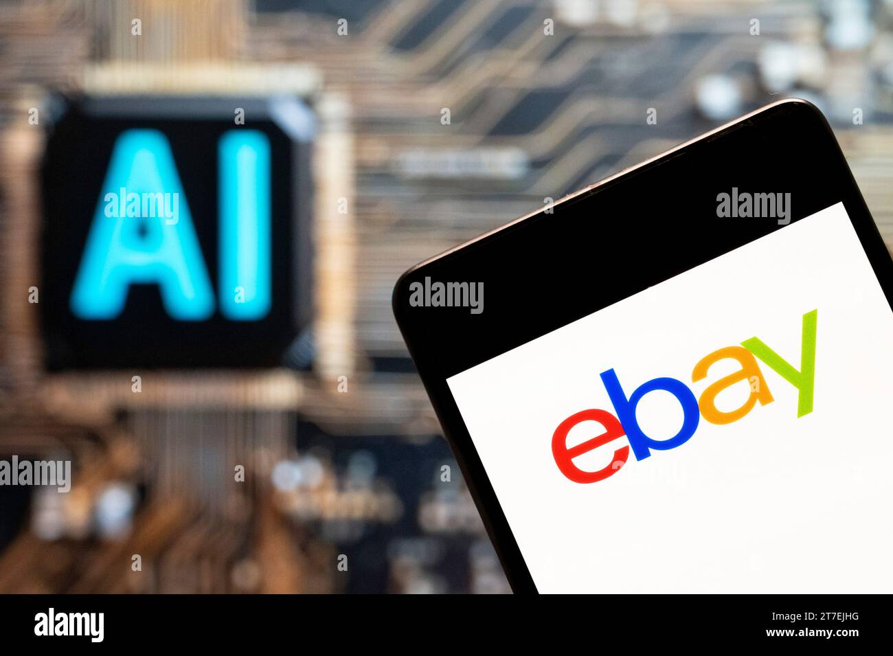 In this photo illustration, the American multinational e-commerce ...