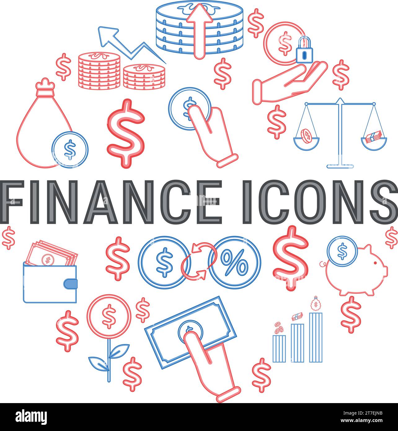 Set of Finance icons Vector Stock Vector Image & Art - Alamy