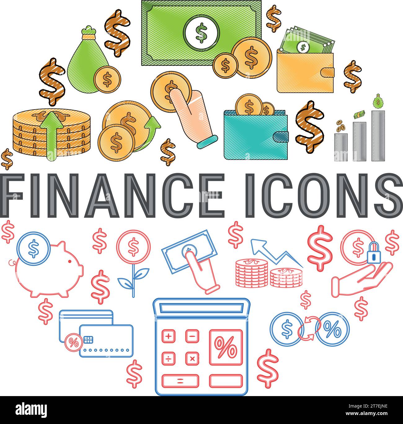 Set of Finance icons Vector Stock Vector Image & Art - Alamy
