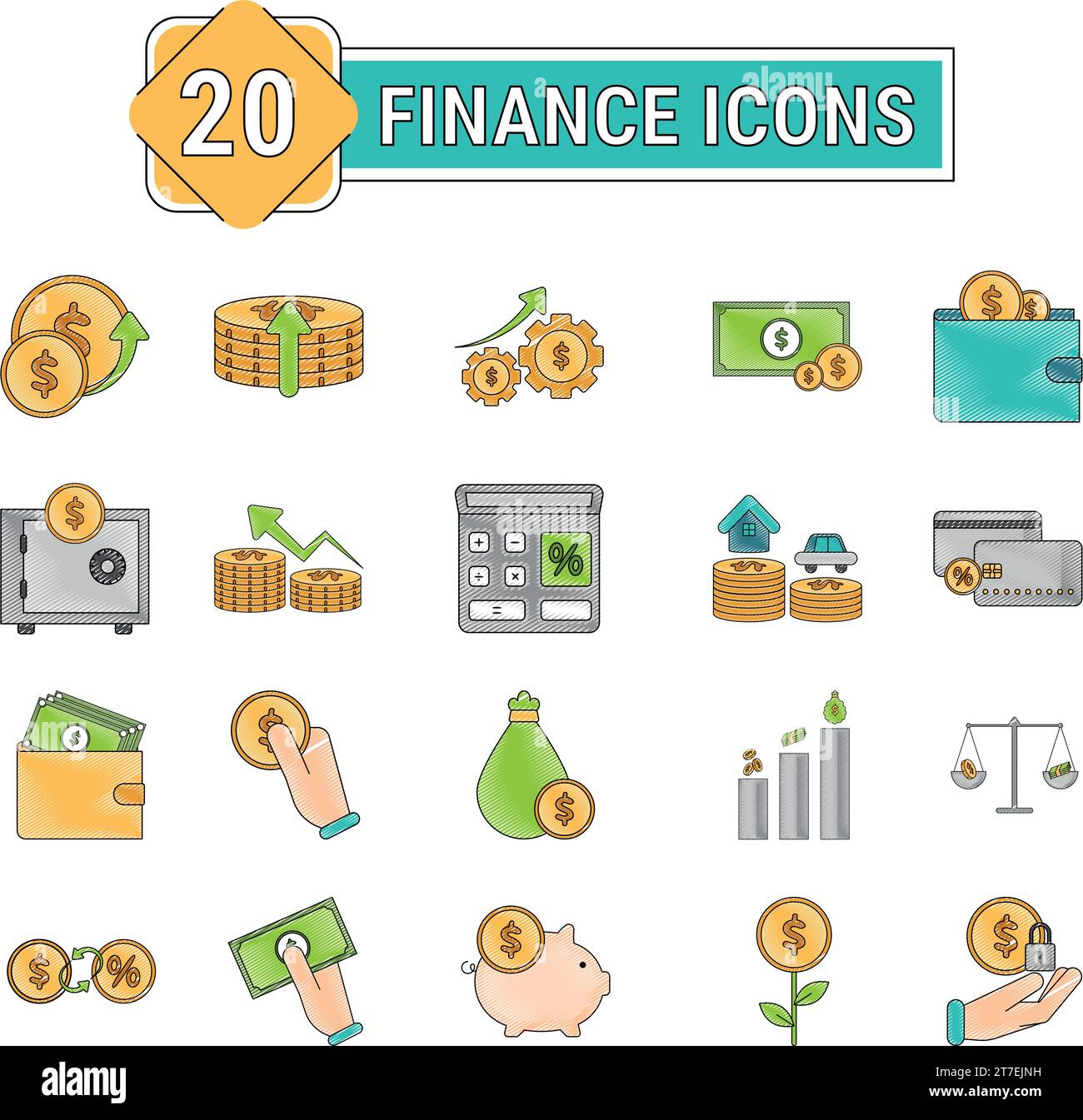 Set of Finance icons Vector Stock Vector Image & Art - Alamy