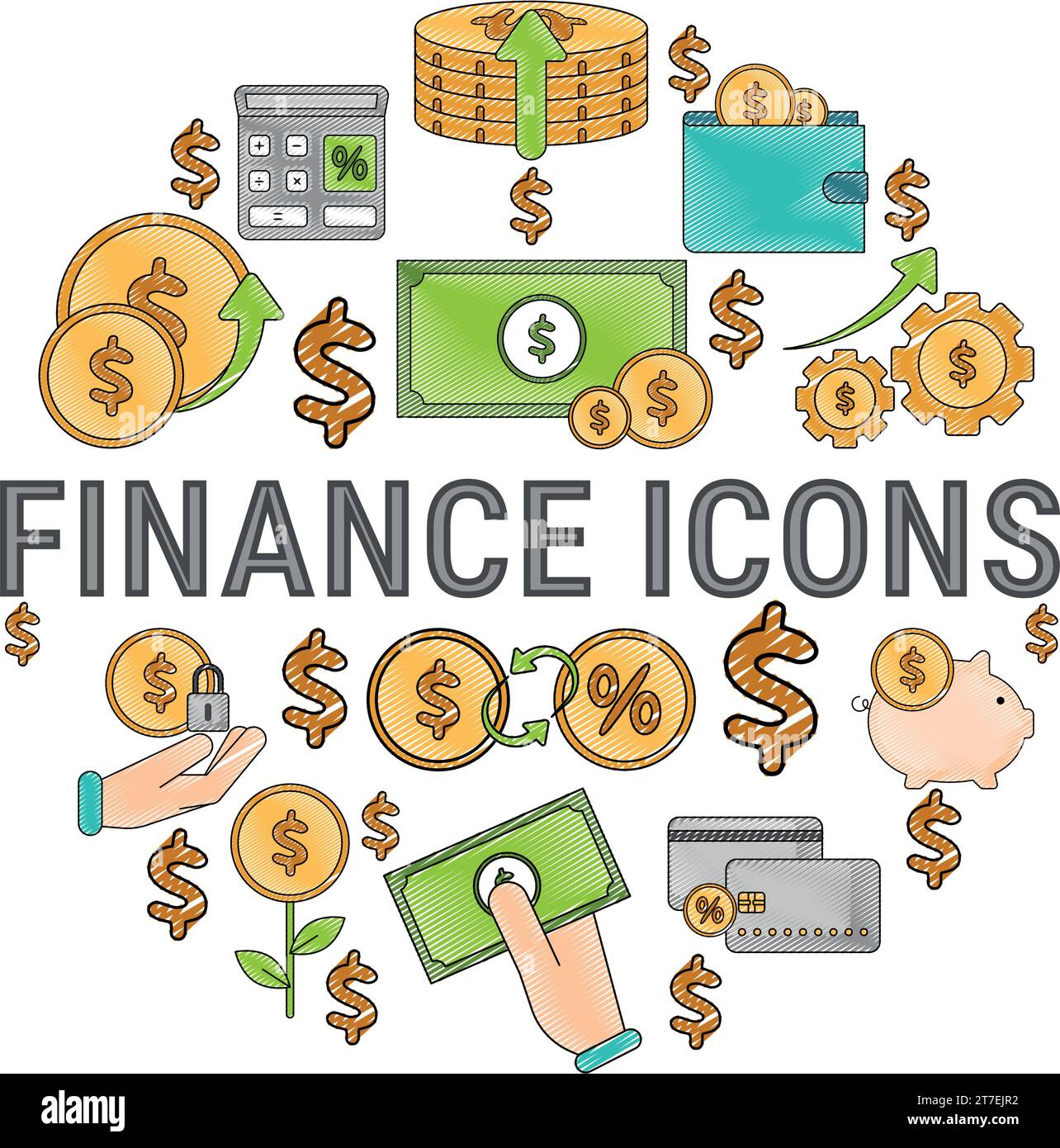 Set of Finance icons Vector Stock Vector Image & Art - Alamy