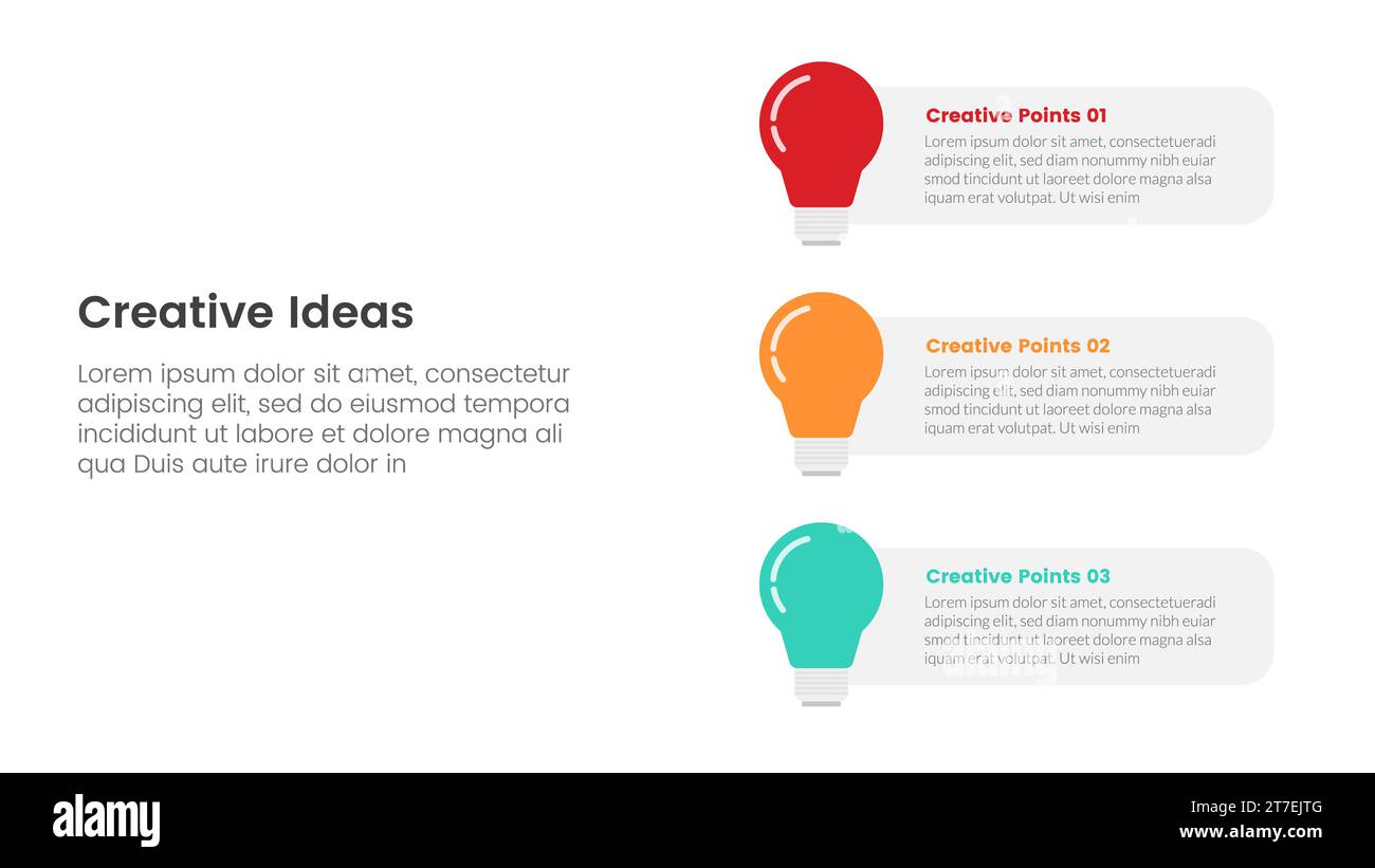 creative idea concept infographic 3 point stage template with vertical ...