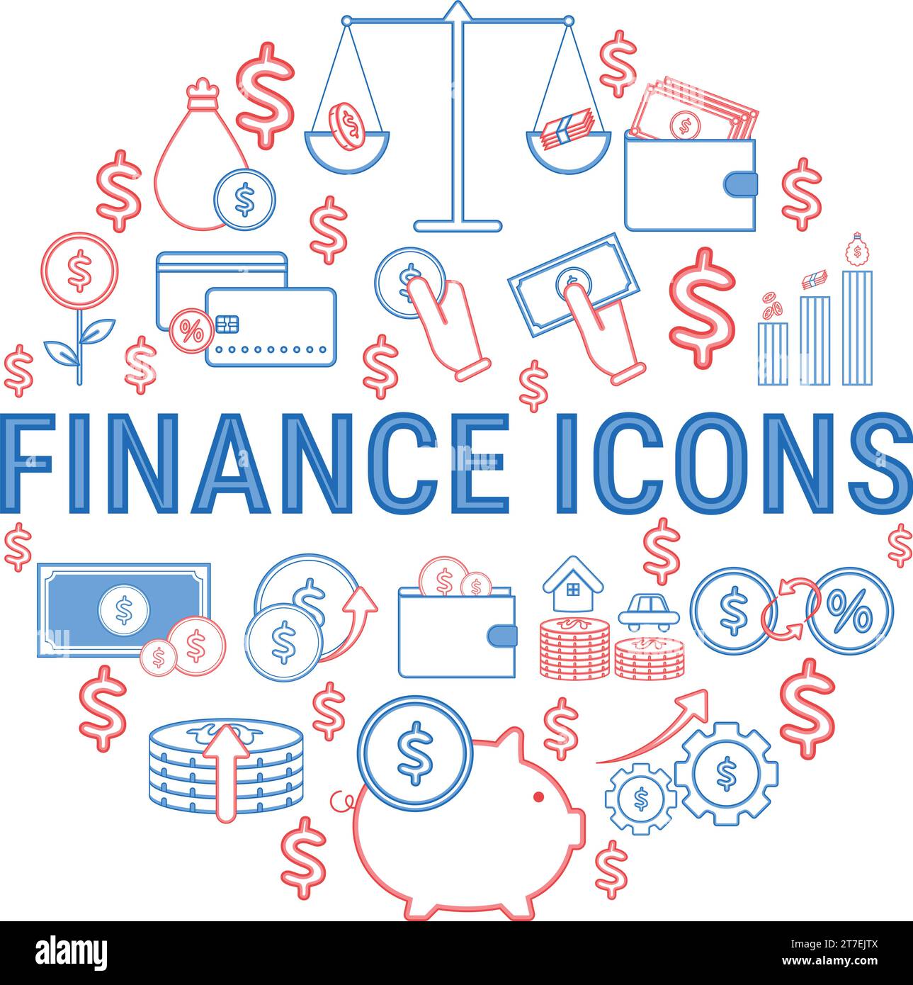 Set of Finance icons Vector Stock Vector Image & Art - Alamy
