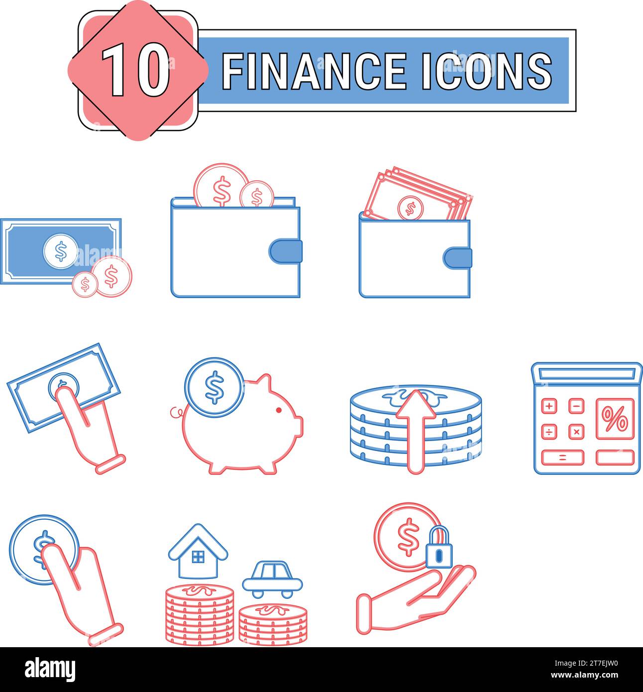 Set of Finance icons Vector Stock Vector Image & Art - Alamy