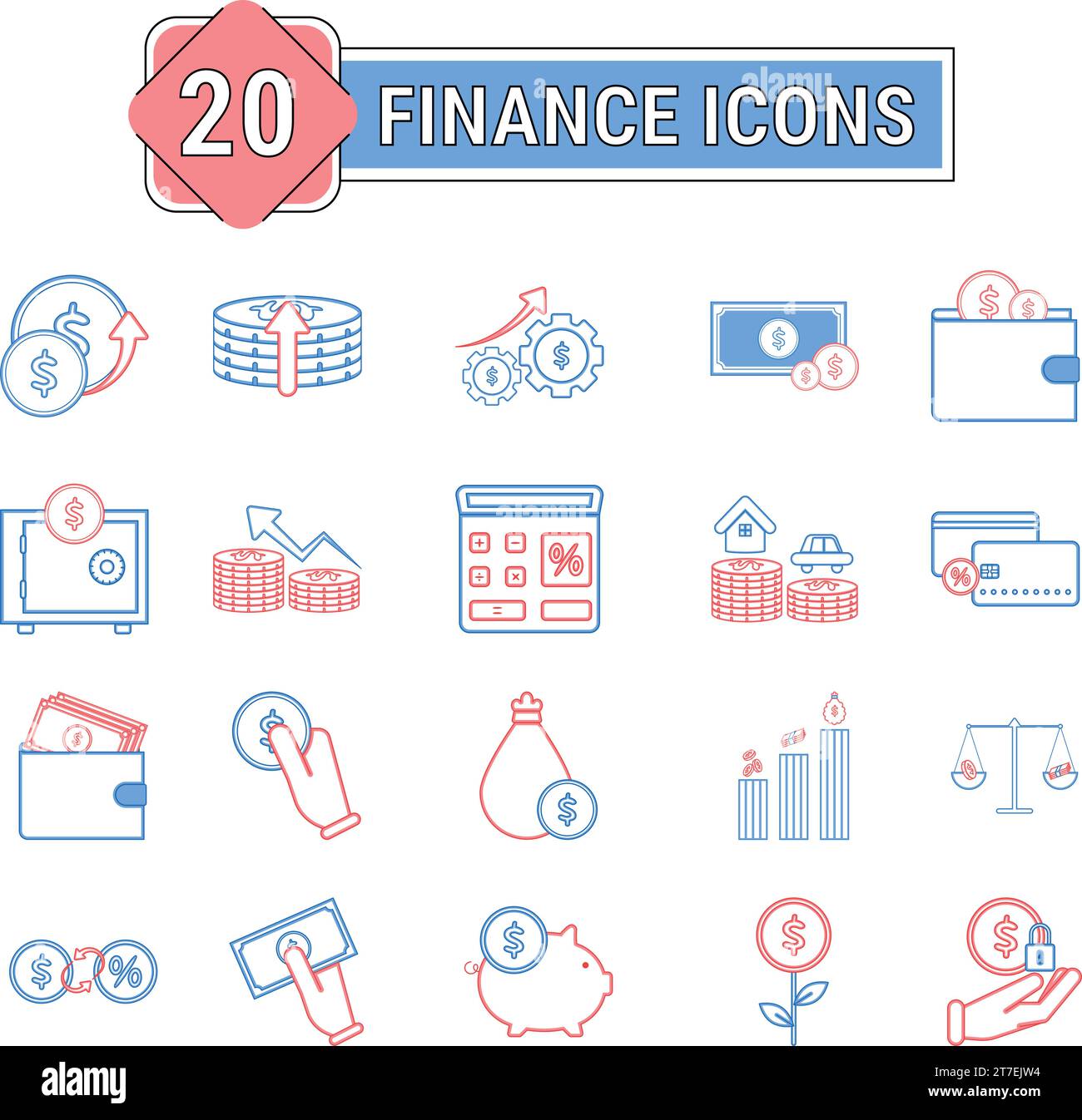 Set of Finance icons Vector Stock Vector Image & Art - Alamy