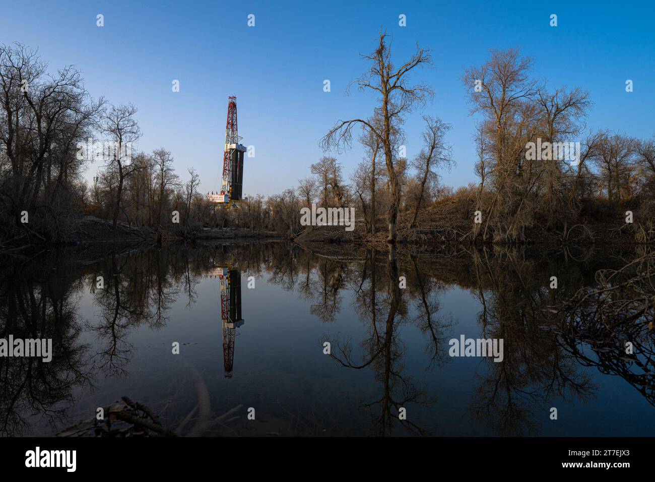 Kuqa. 15th Nov, 2023. This photo taken on Nov. 15, 2023 shows the ...