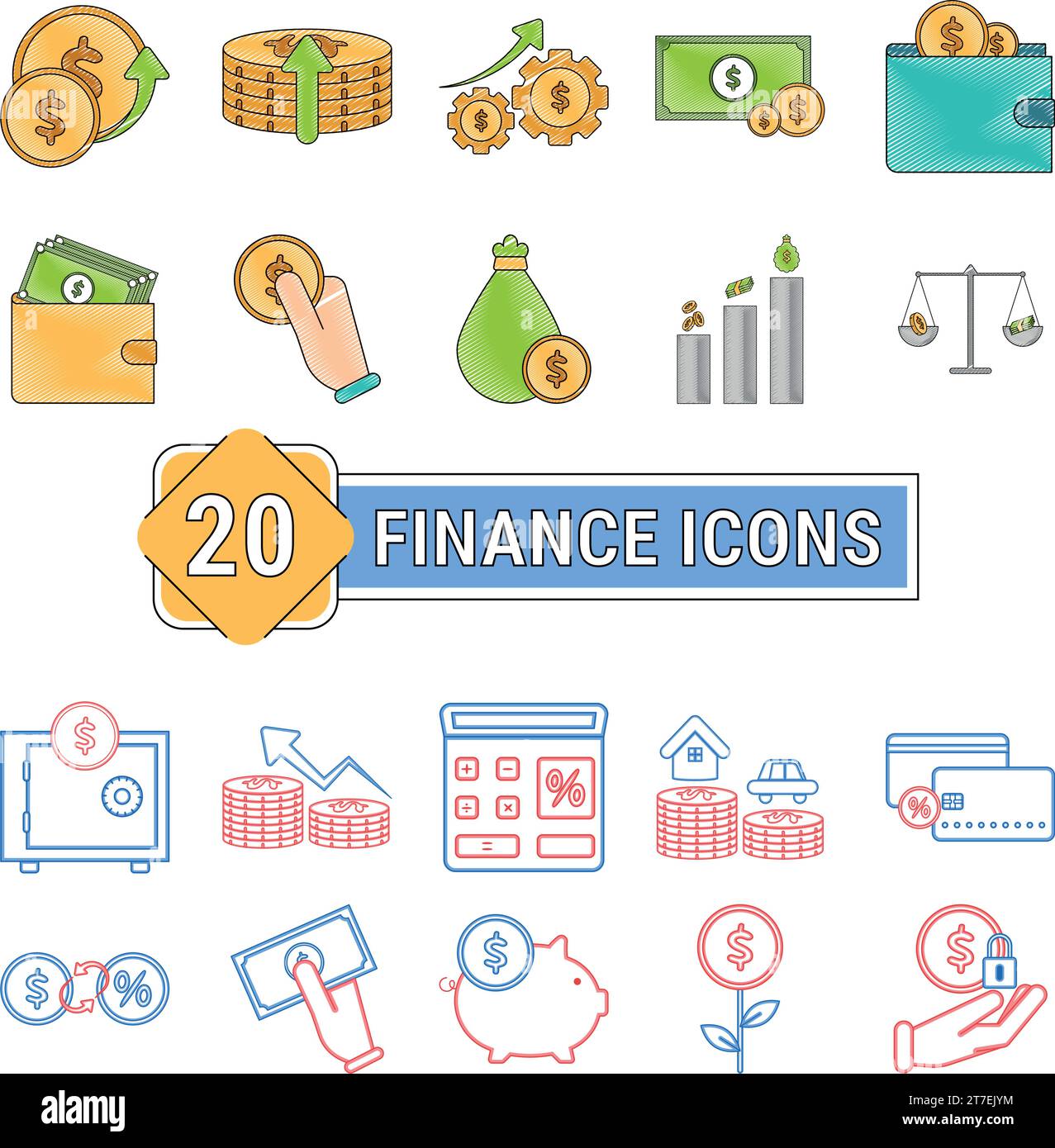 Set of Finance icons Vector Stock Vector Image & Art - Alamy