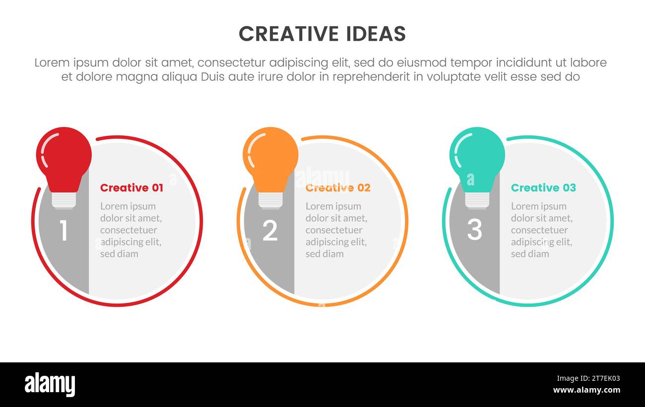 creative idea concept infographic 3 point stage template with big ...