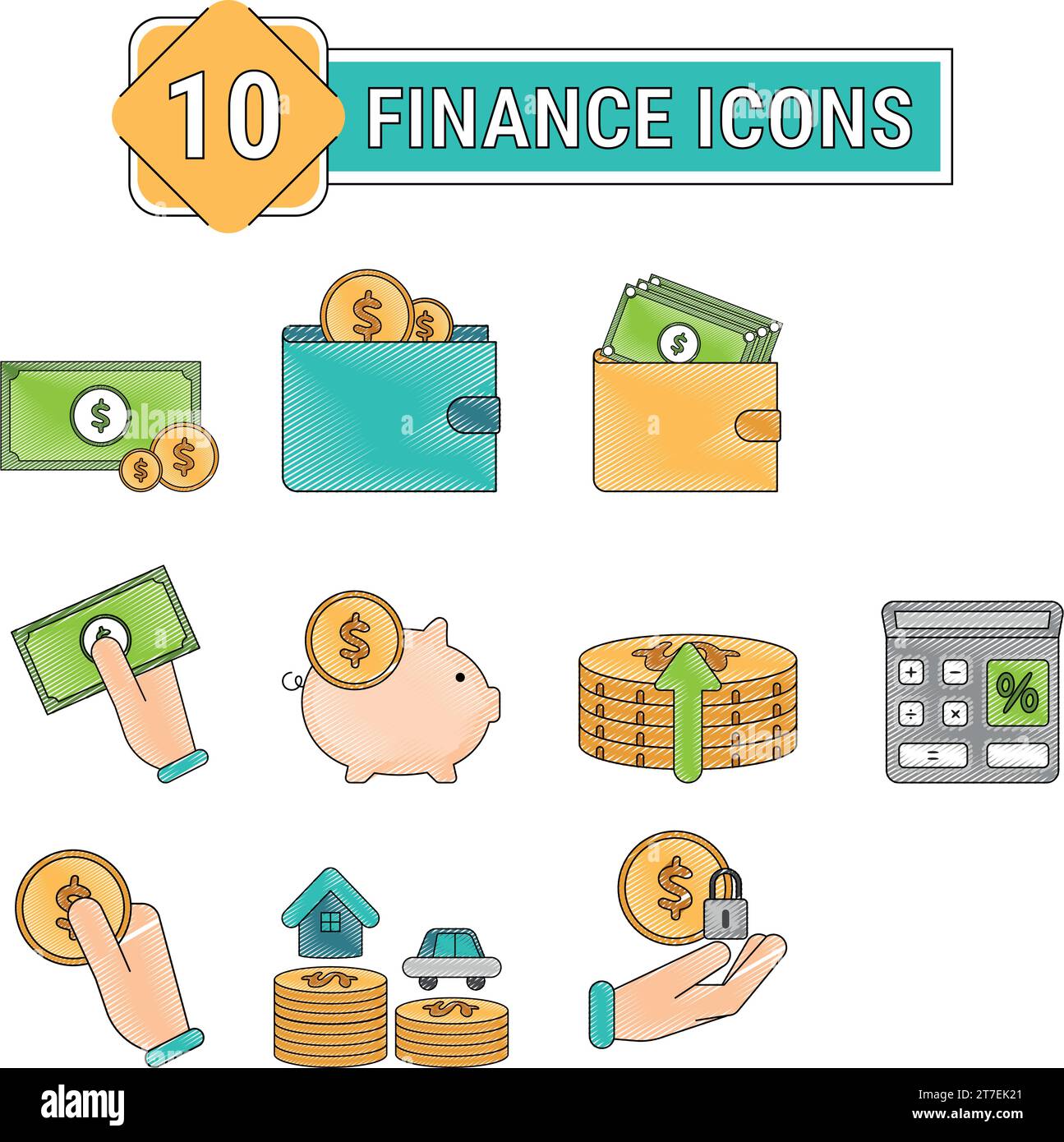 Set of Finance icons Vector Stock Vector Image & Art - Alamy