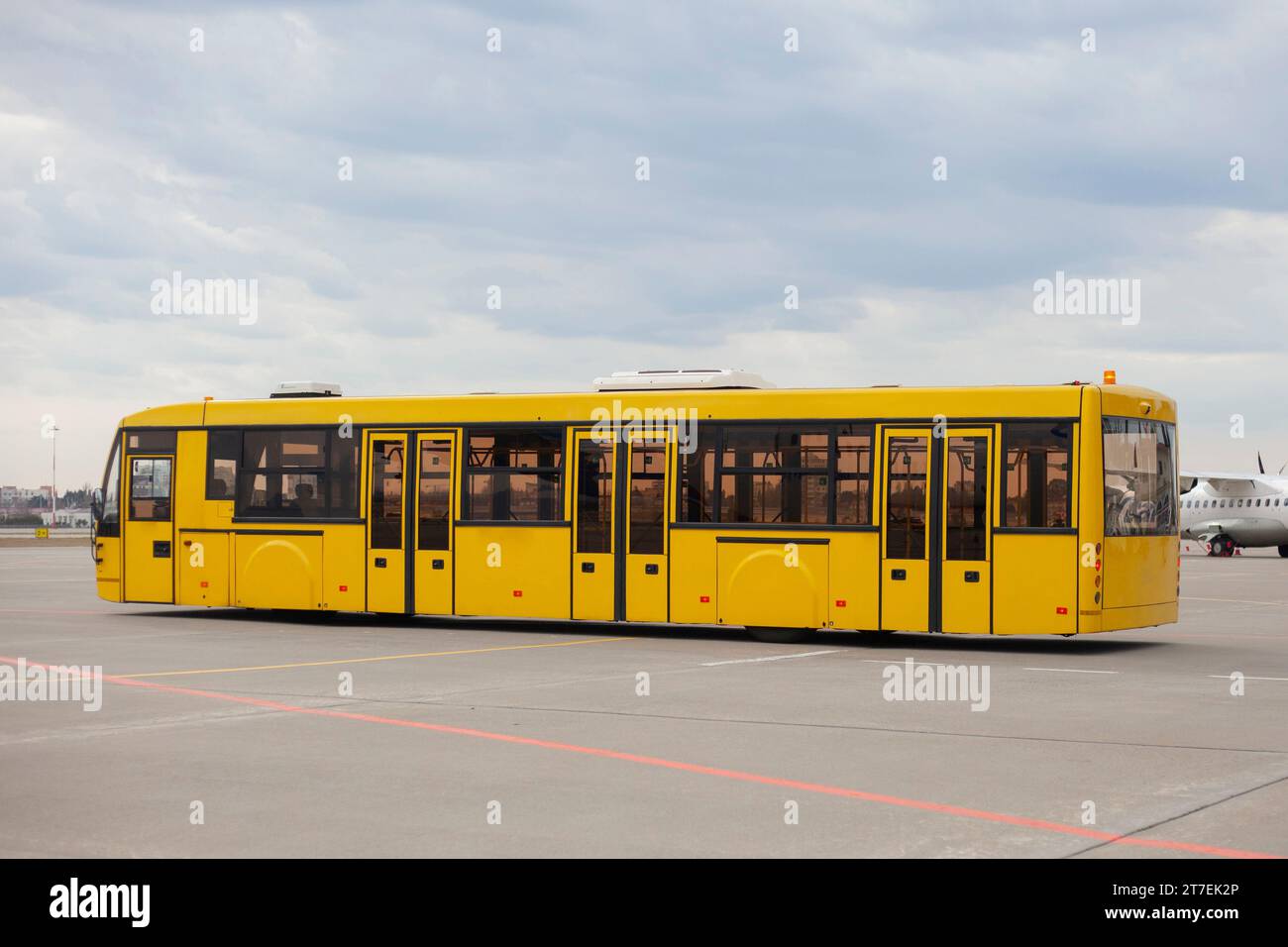 Technical transport at the airport. Aircraft maintenance machines ...