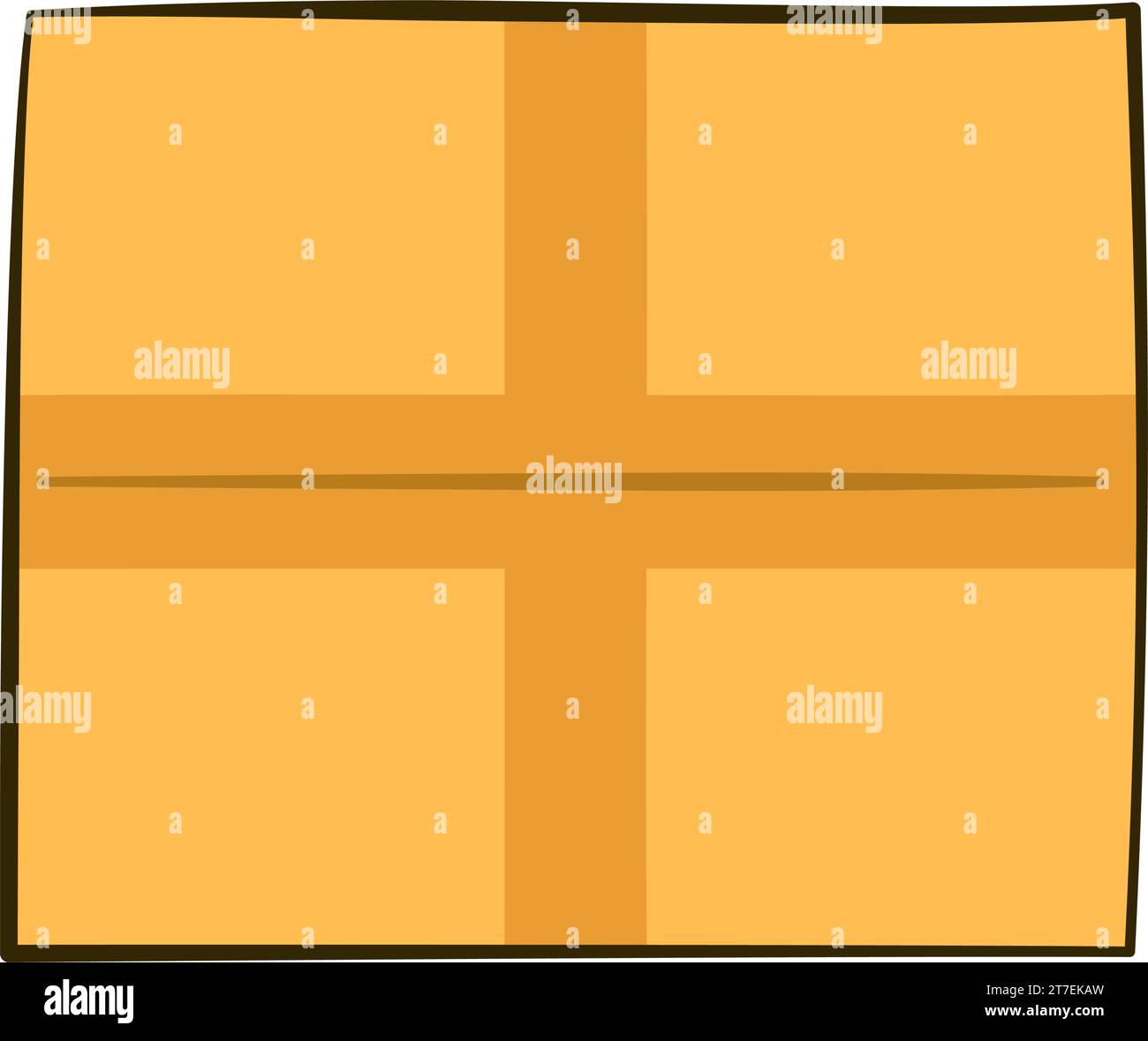 Cardboard box. Cartoon Stock Vector Image & Art - Alamy