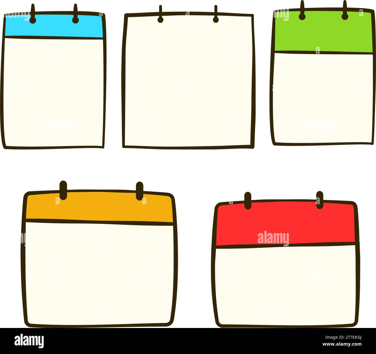 Set of colorful calendars Stock Vector Image & Art - Alamy