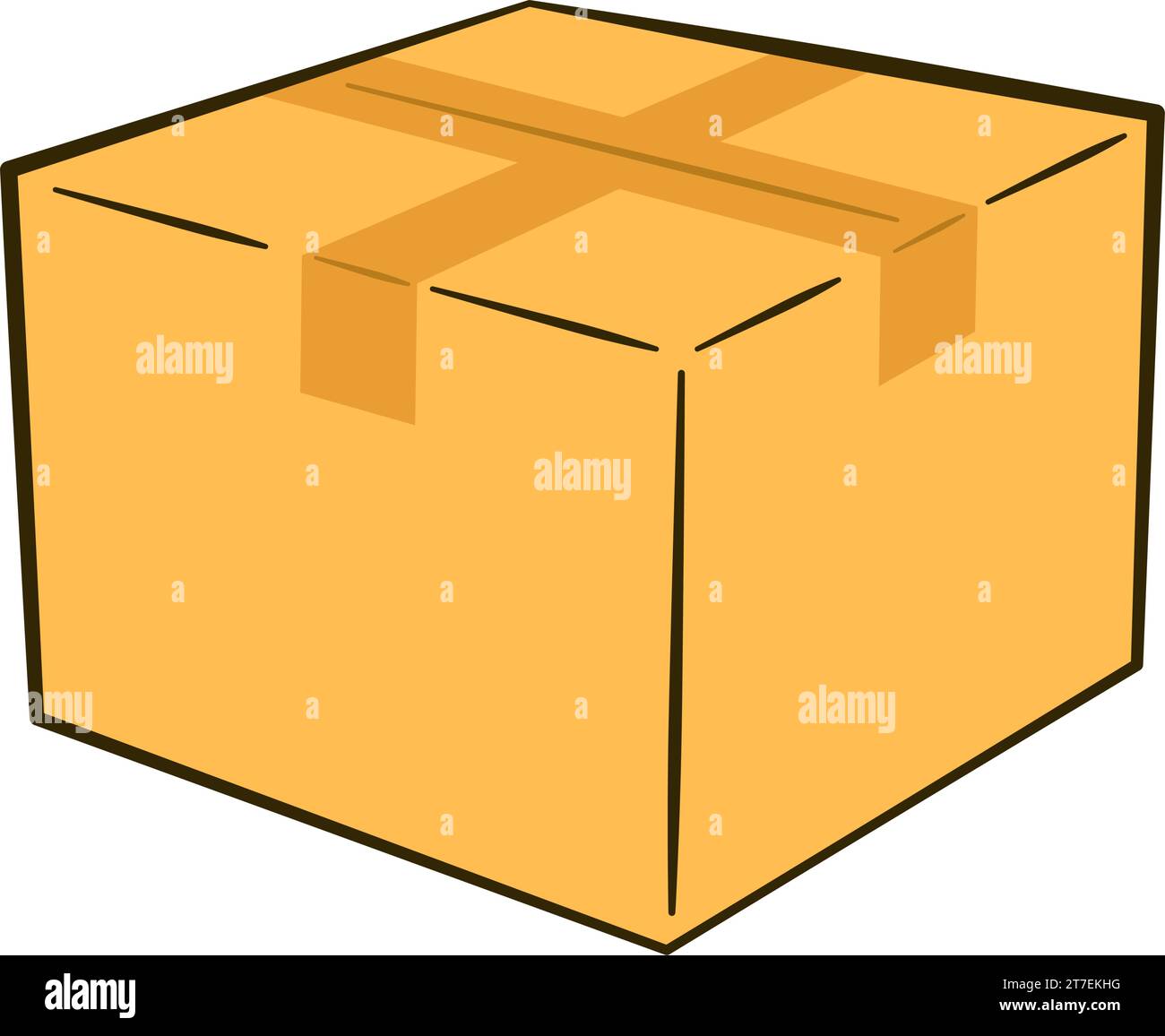 Cardboard box. Cartoon Stock Vector Image & Art - Alamy