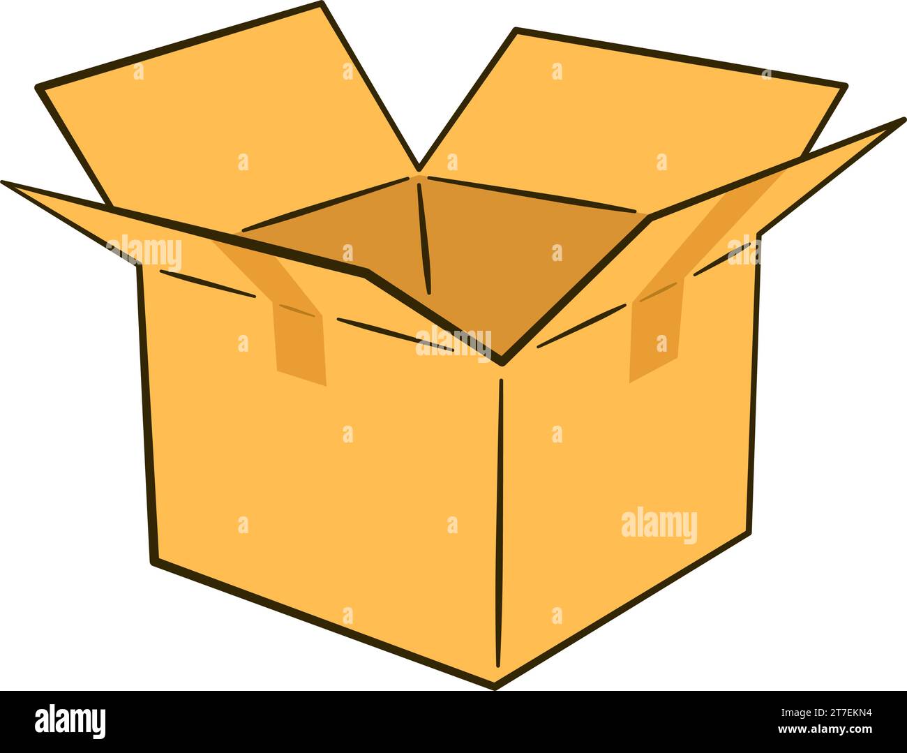 Cardboard box. Cartoon Stock Vector Image & Art - Alamy