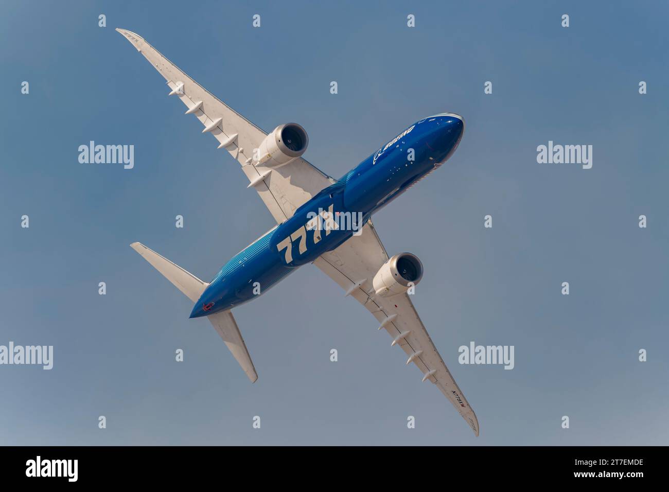 Boeing 777X at Dubai Air Show 2023 in Dubai, UAE Stock Photo - Alamy