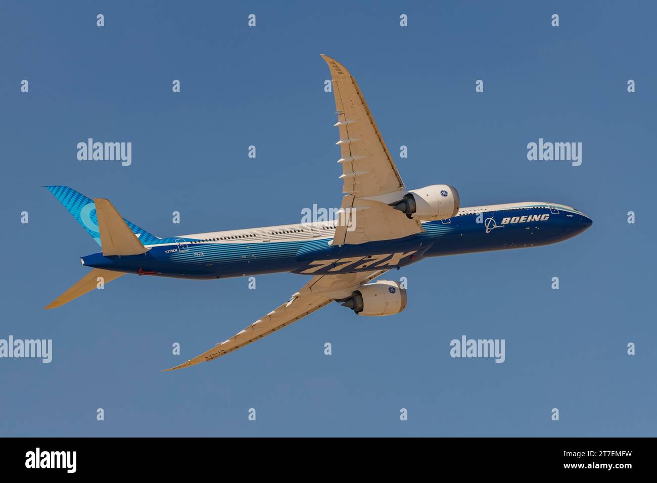 Boeing 777X at Dubai Air Show 2023 in Dubai, UAE Stock Photo - Alamy