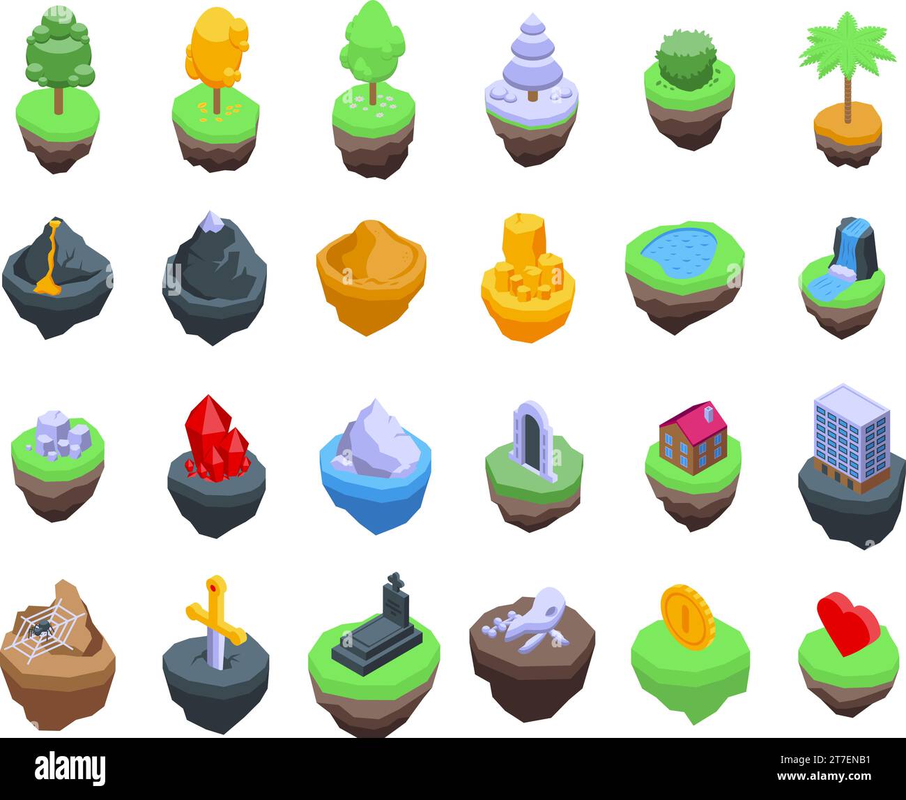 Platform grass game level Cut Out Stock Images & Pictures - Alamy