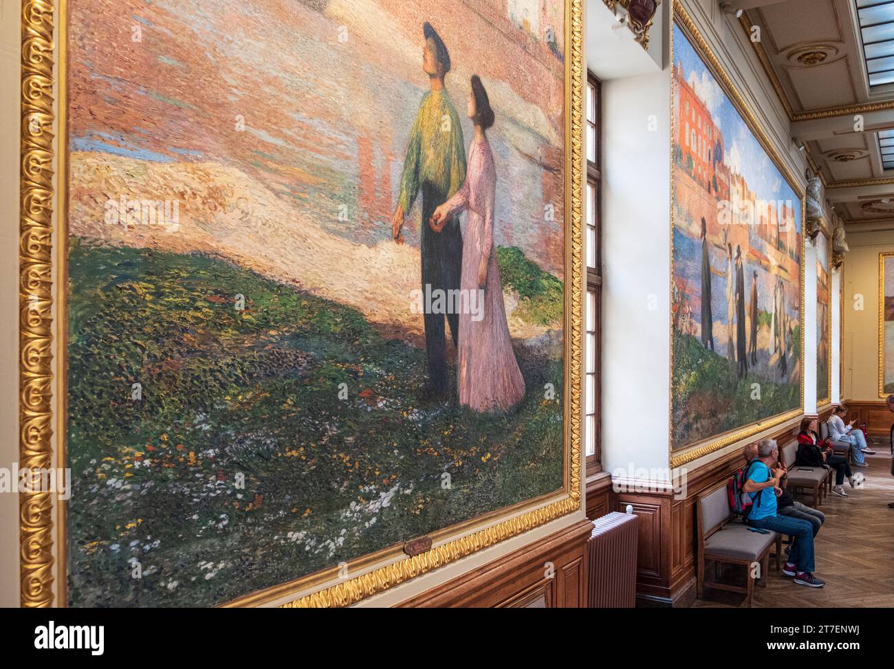 Henri Martin paintings (1860-1943) in the Salle Henri Martin in the ...