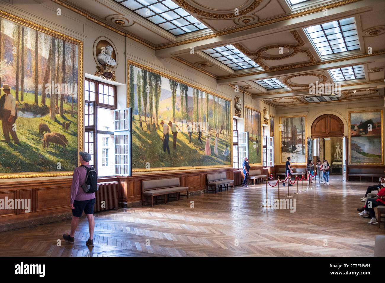 Henri Martin paintings (1860-1943) in the Salle Henri Martin in the ...