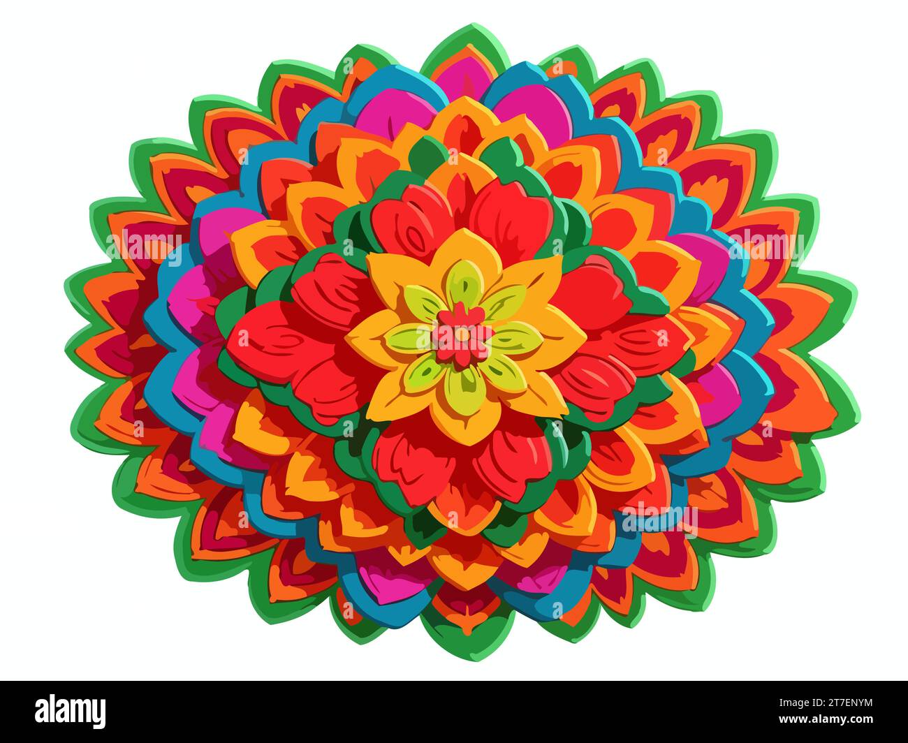 Flowers with patterns Cut Out Stock Images & Pictures - Alamy