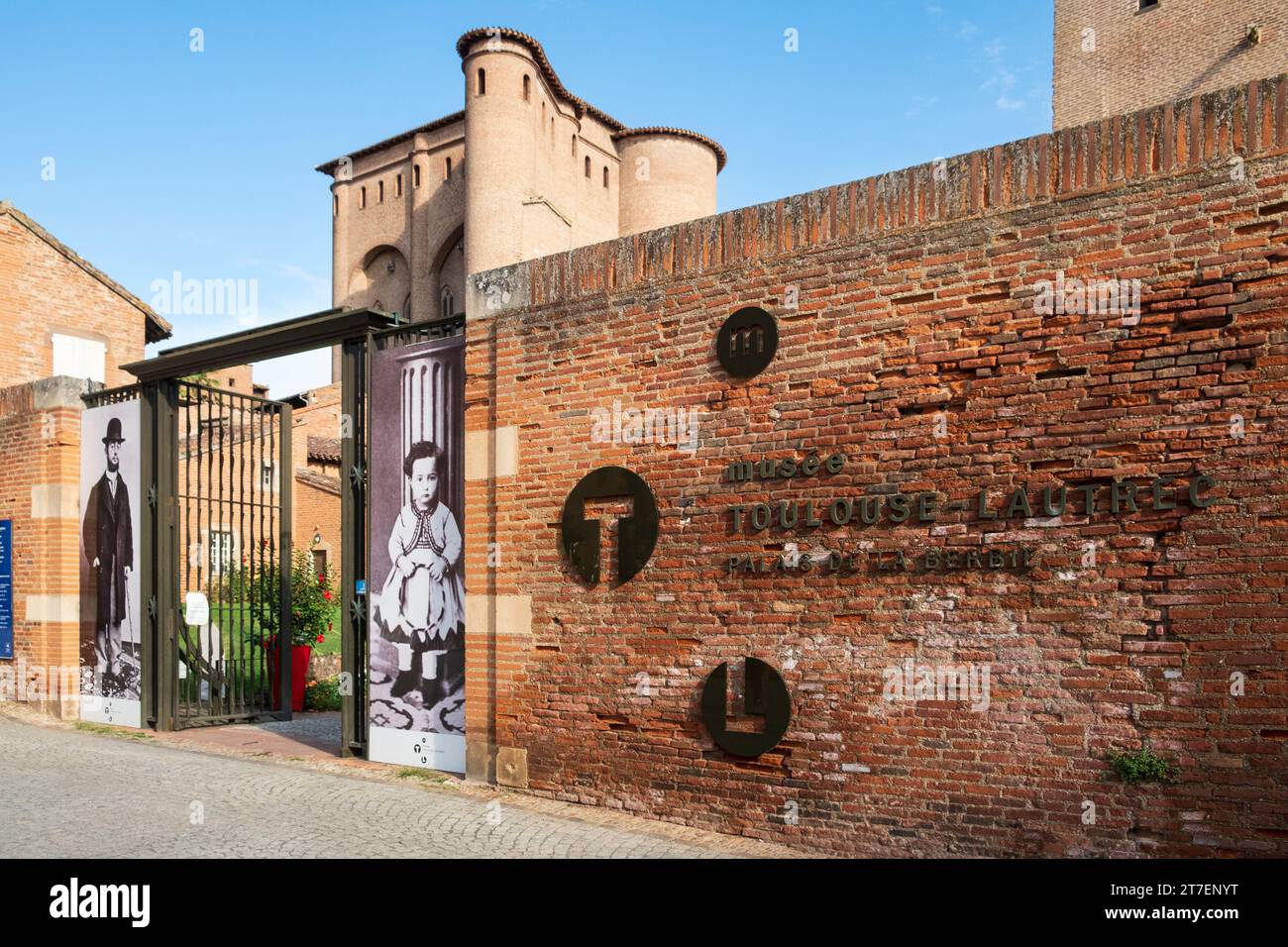 Facade of Toulouse Lautrec Museum, inside Berbie Palace, Albi, France ...