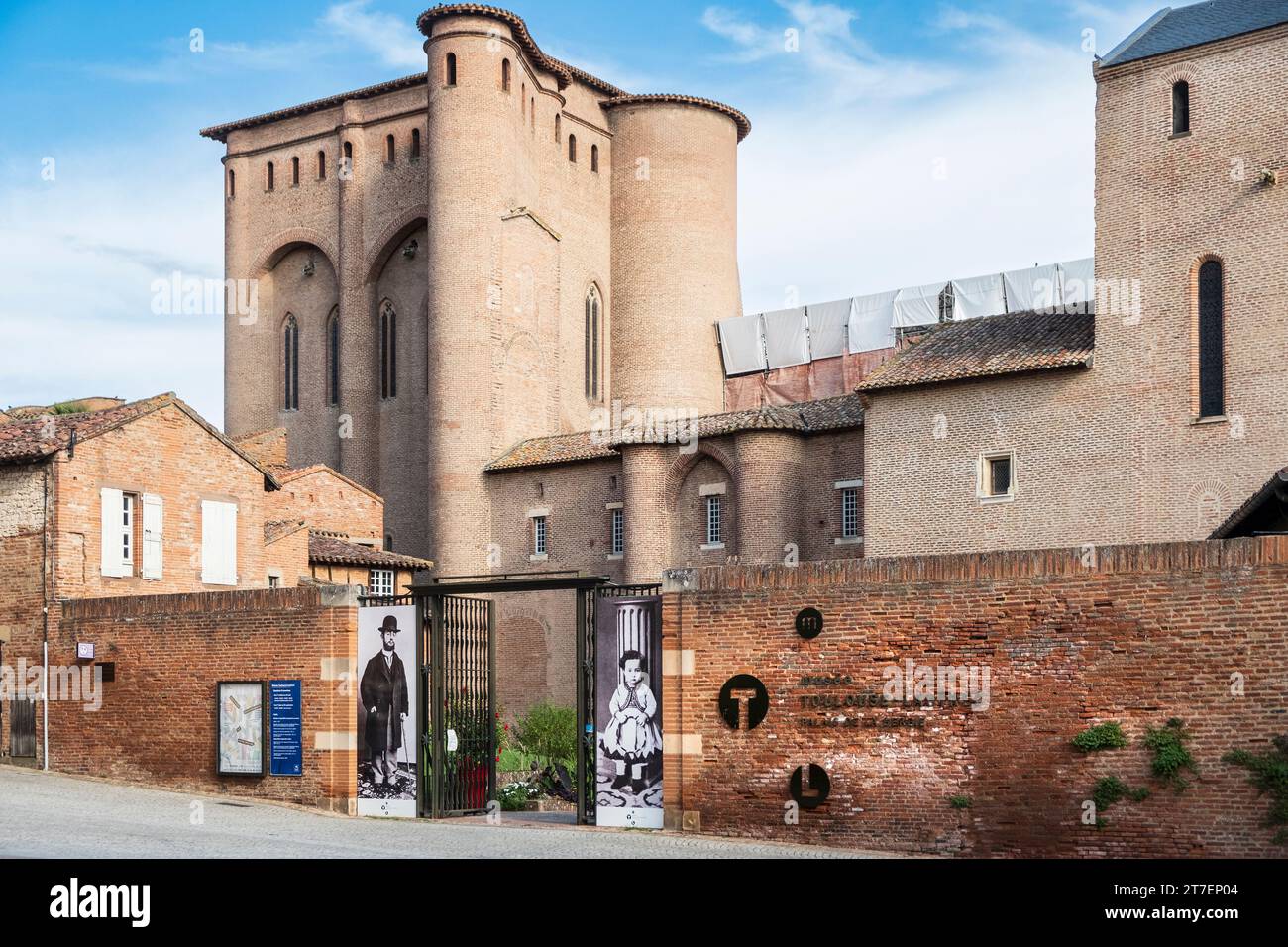 Facade of Toulouse Lautrec Museum, inside Berbie Palace, Albi, France ...