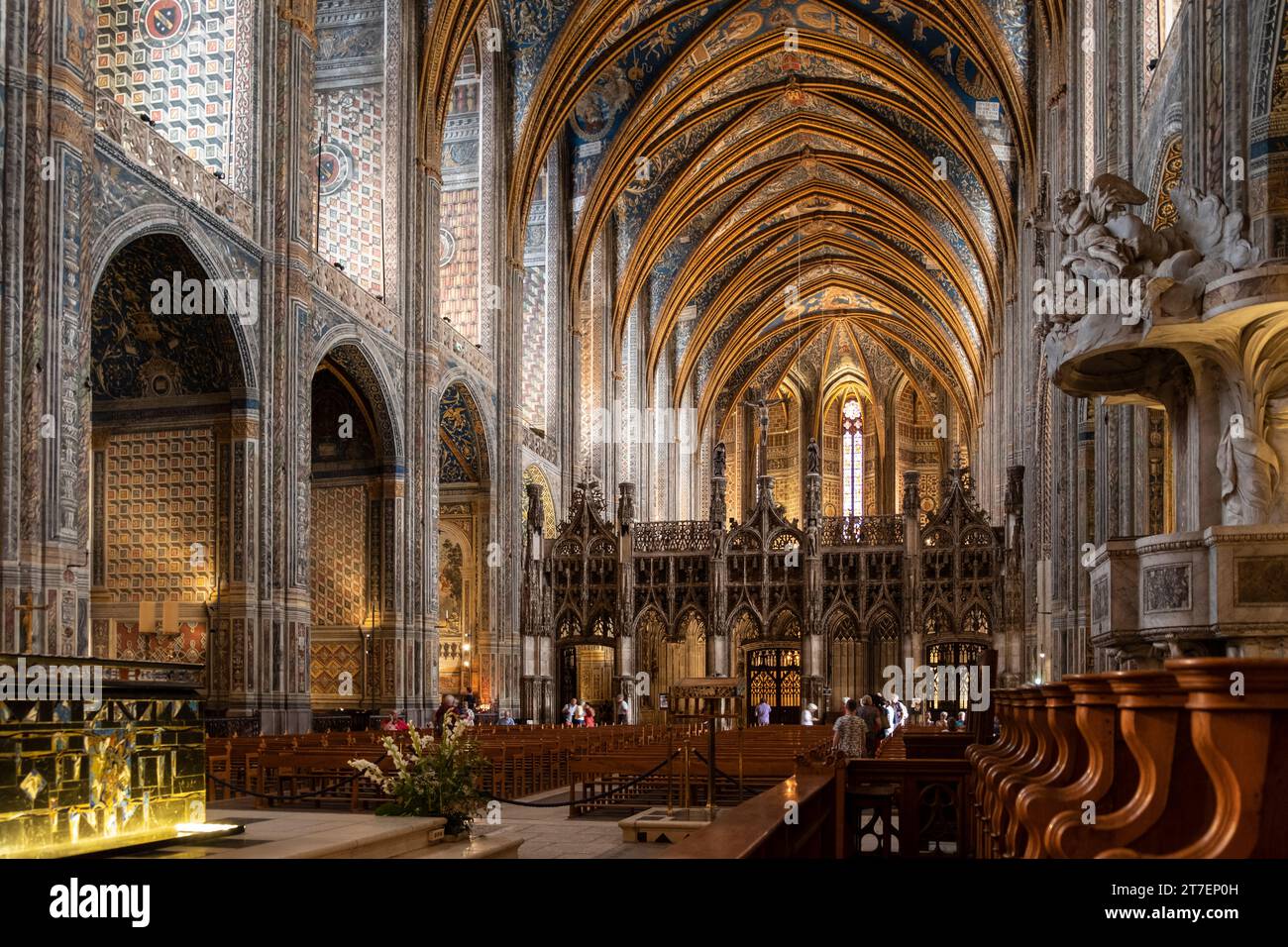 Interior of St Cecile cathedral, Albi, France Stock Photo - Alamy