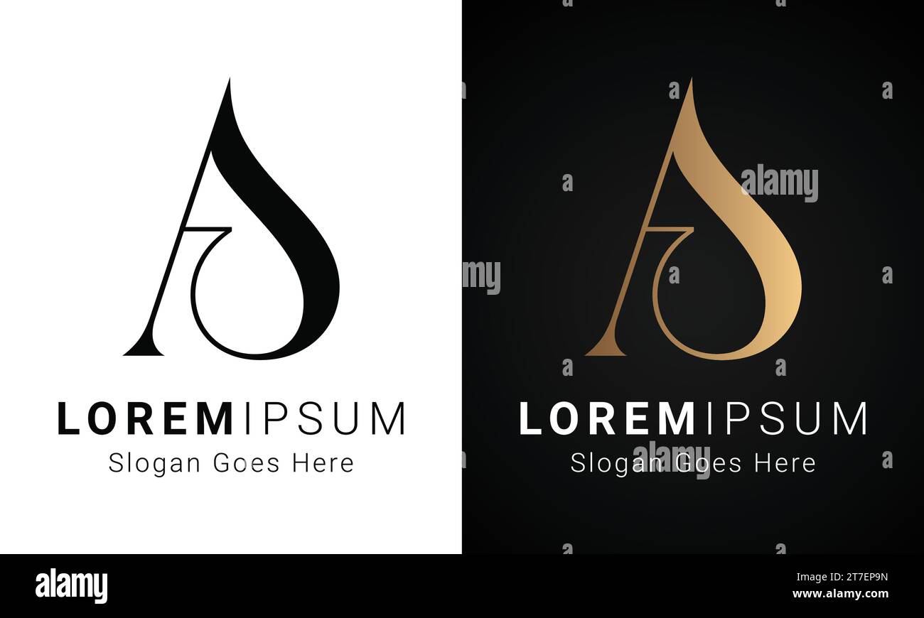 Luxury Initial A Monogram Text Letter Logo Design Stock Vector Image & Art - Alamy