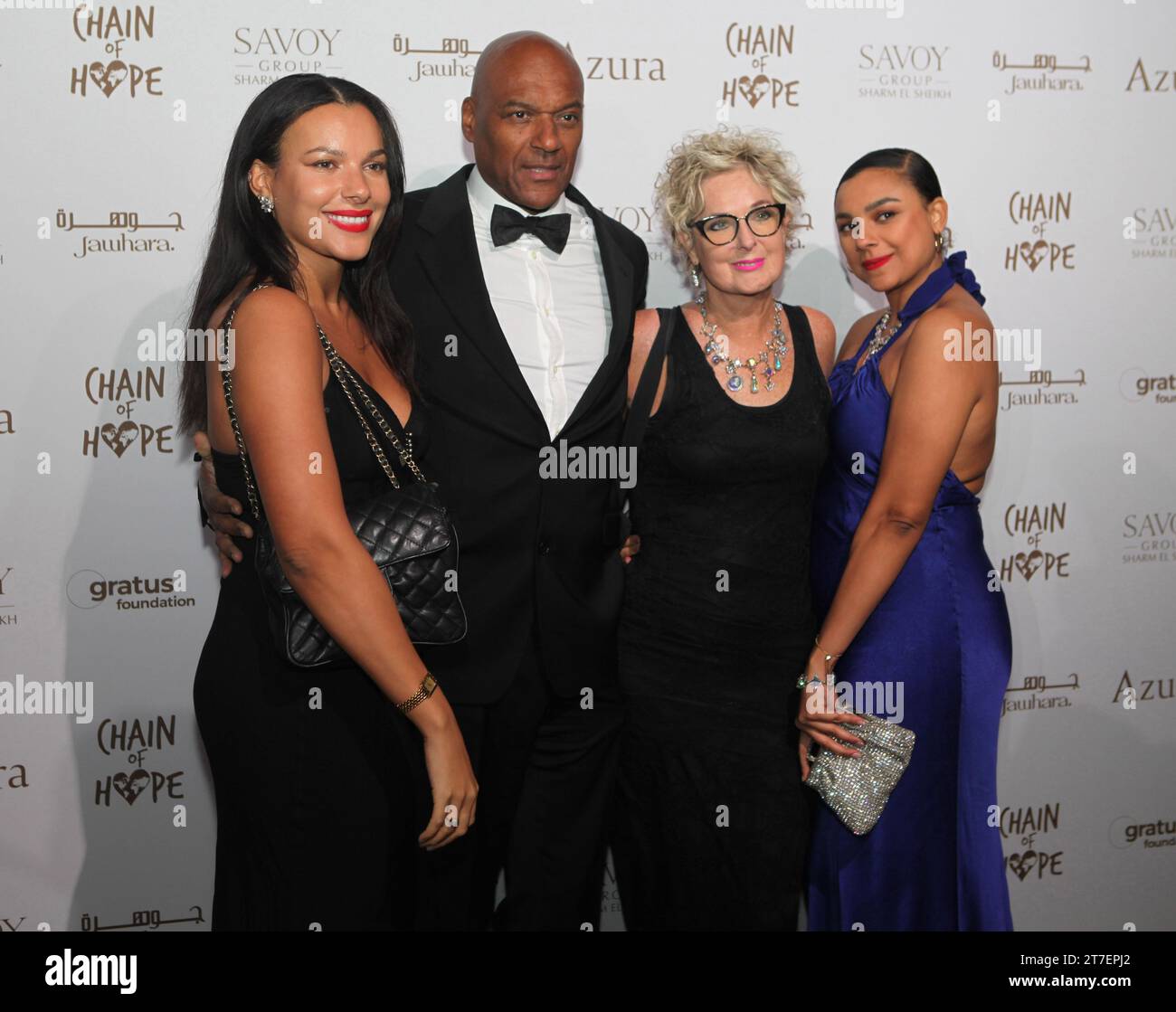 London, UK. Colin Salmon and Fiona Hawthorne with Sasha Salmon (left ...