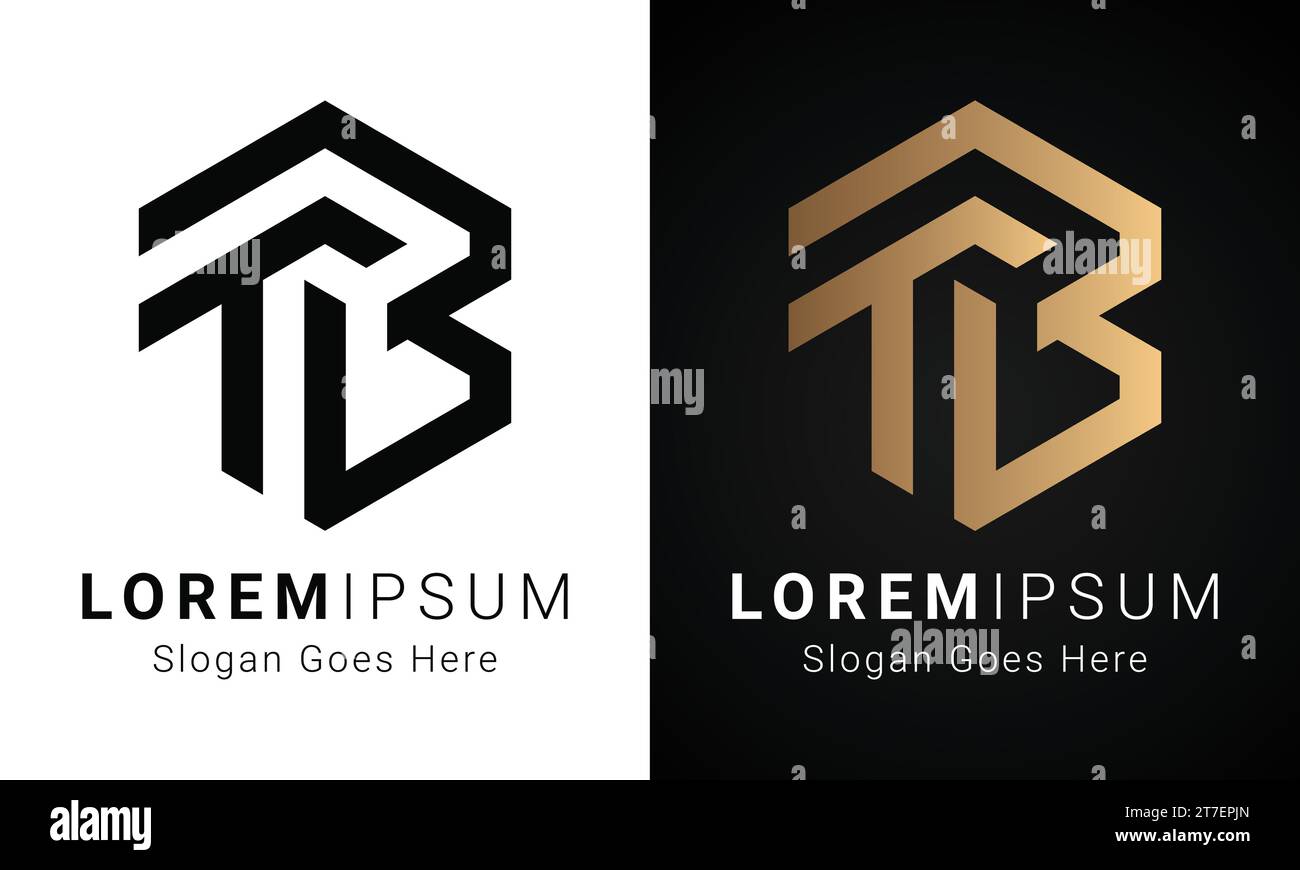 T b initial logo hi-res stock photography and images - Alamy