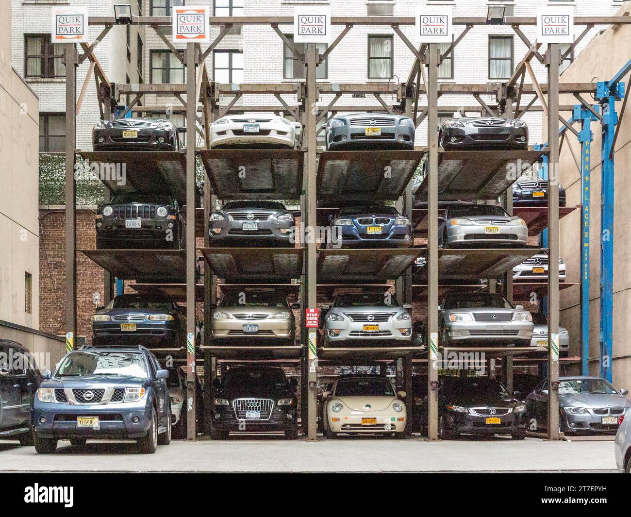 Multi-storey parking lot in the heart of Manhattan, New York city, NY ...
