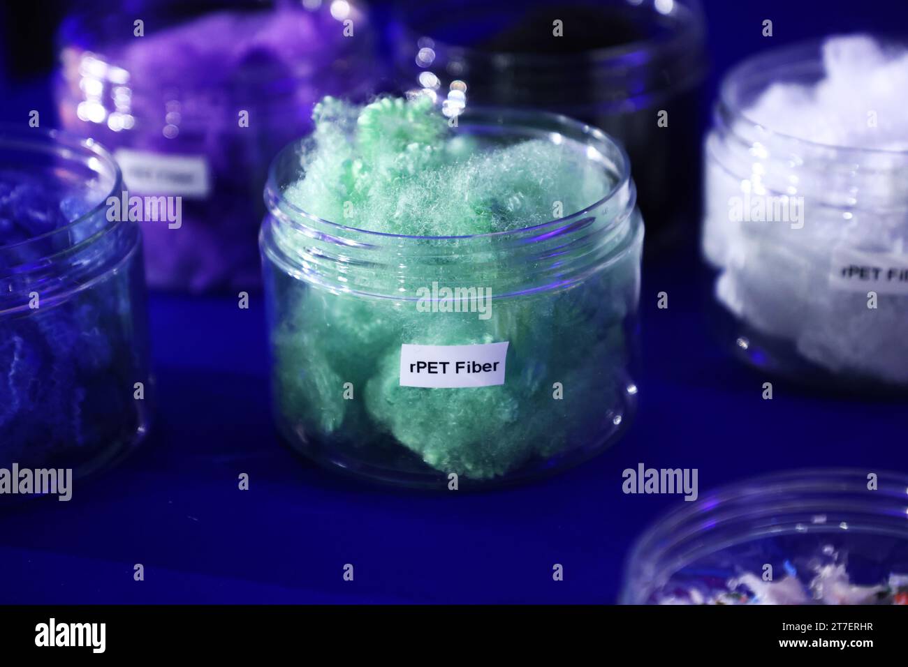 RPet fiber during Wednesday's inauguration of Svensk Plaståtervinnings ...