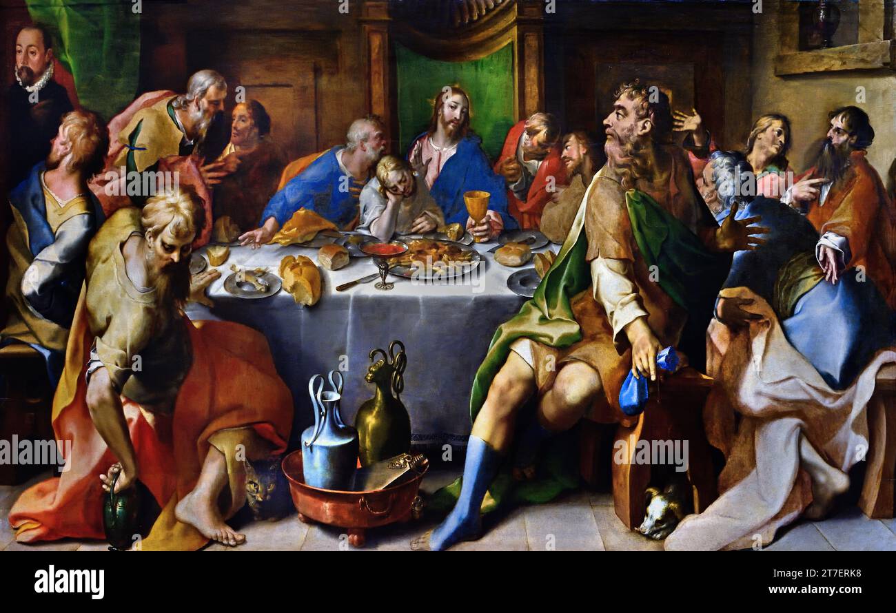 Last Supper. by Dirck Hendricksz 1544-1618. Dutch-Italian painter. Fine ...