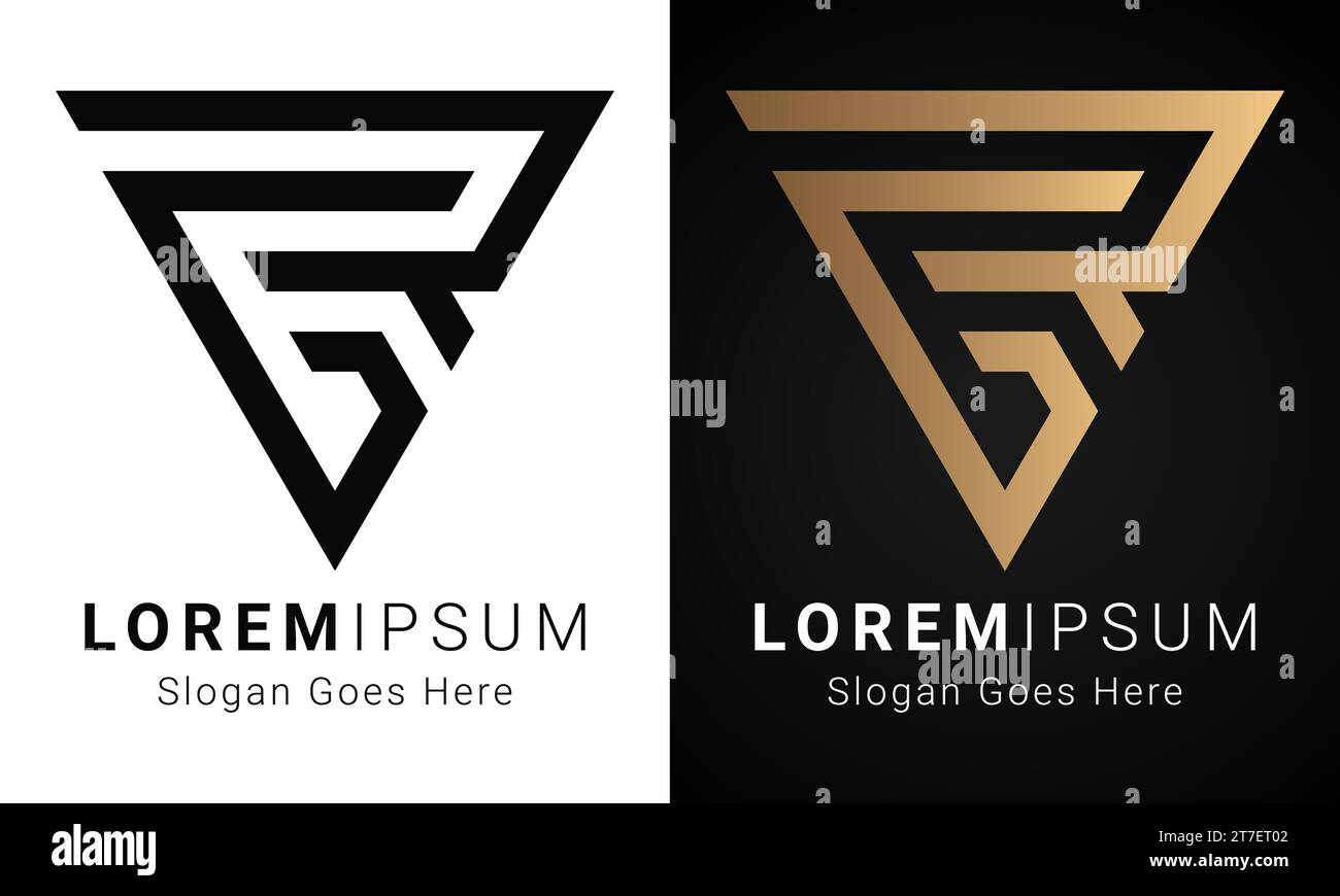 Luxury Initial GR or RG Monogram Text Letter Logo Design Stock Vector Image & Art - Alamy