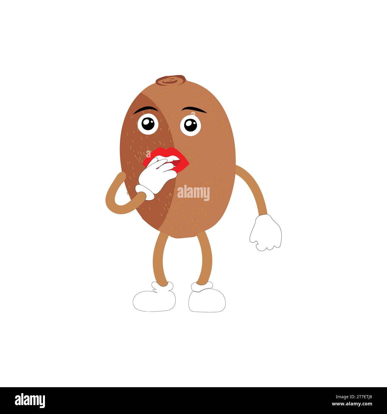Cute kiwi cartoon. with happy facial expressions and different pose ...