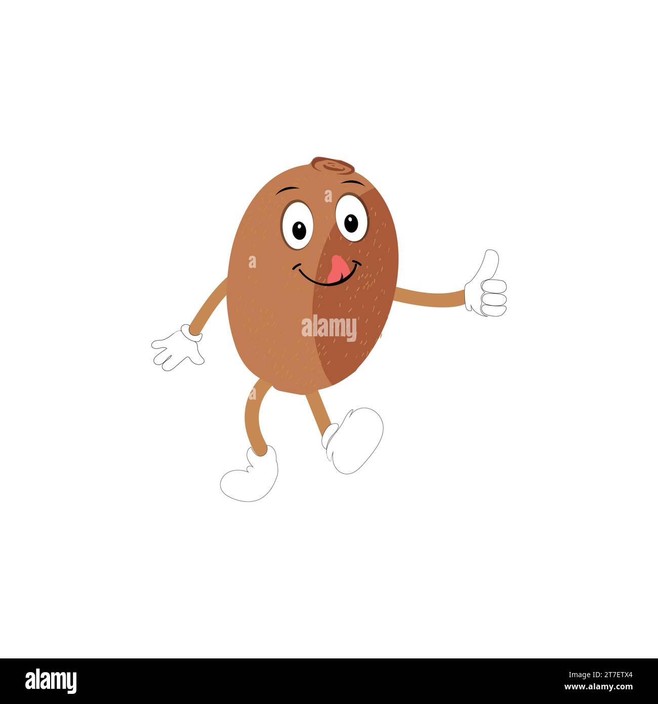 Cute kiwi cartoon. with happy facial expressions and different pose ...