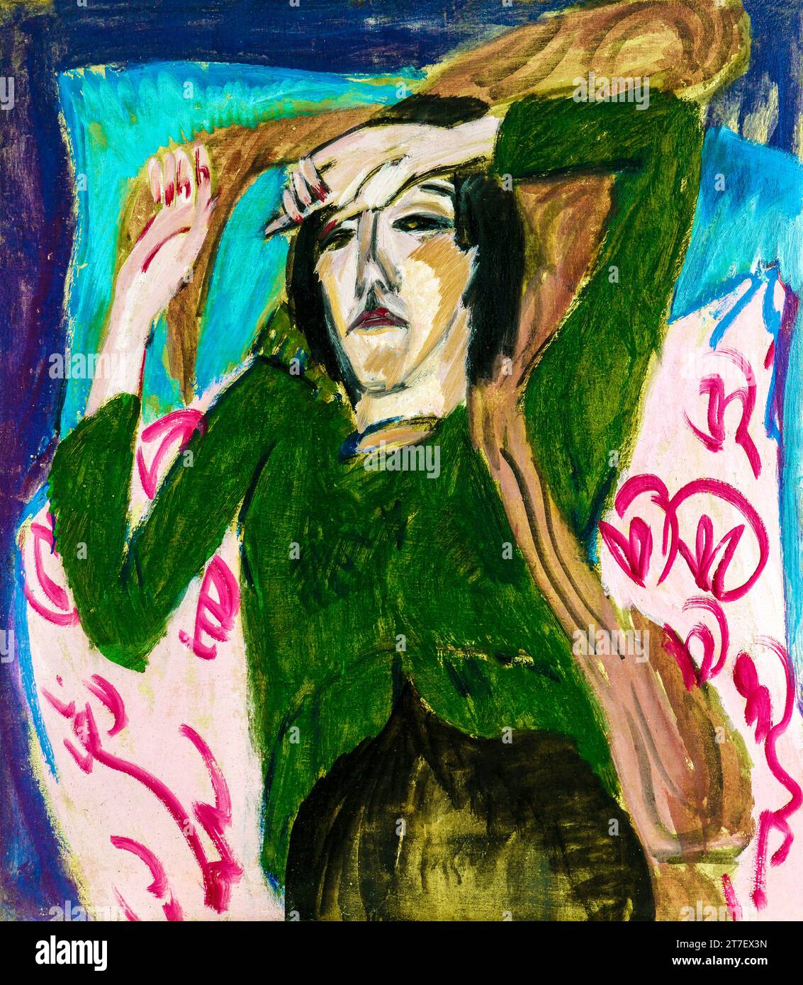 Ernst Ludwig Kirchner's Woman in the Green Blouse famous painting ...