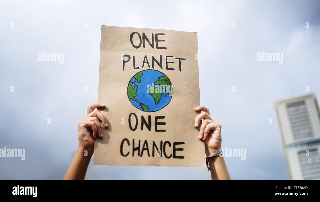 Climate change protest. People fighting for environmental and global ...