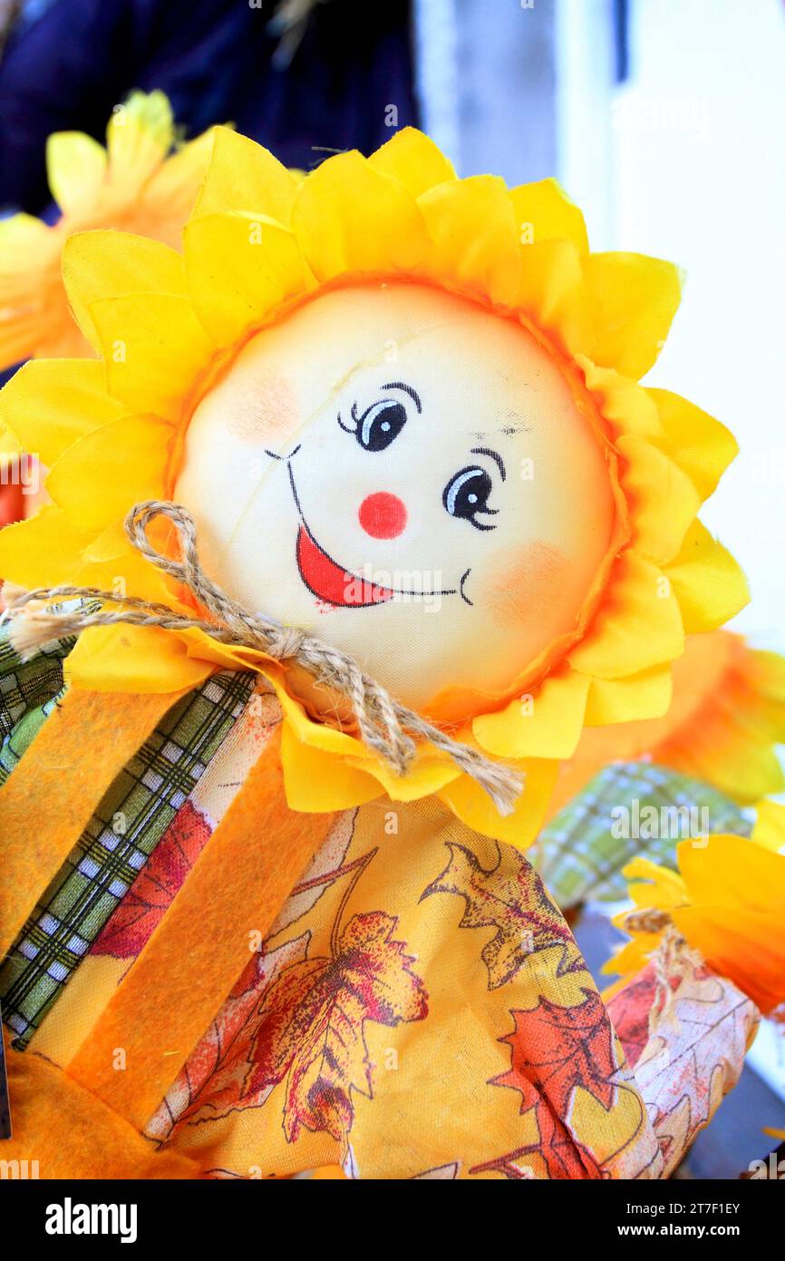 Smiling sunflower character design hi-res stock photography and images ...