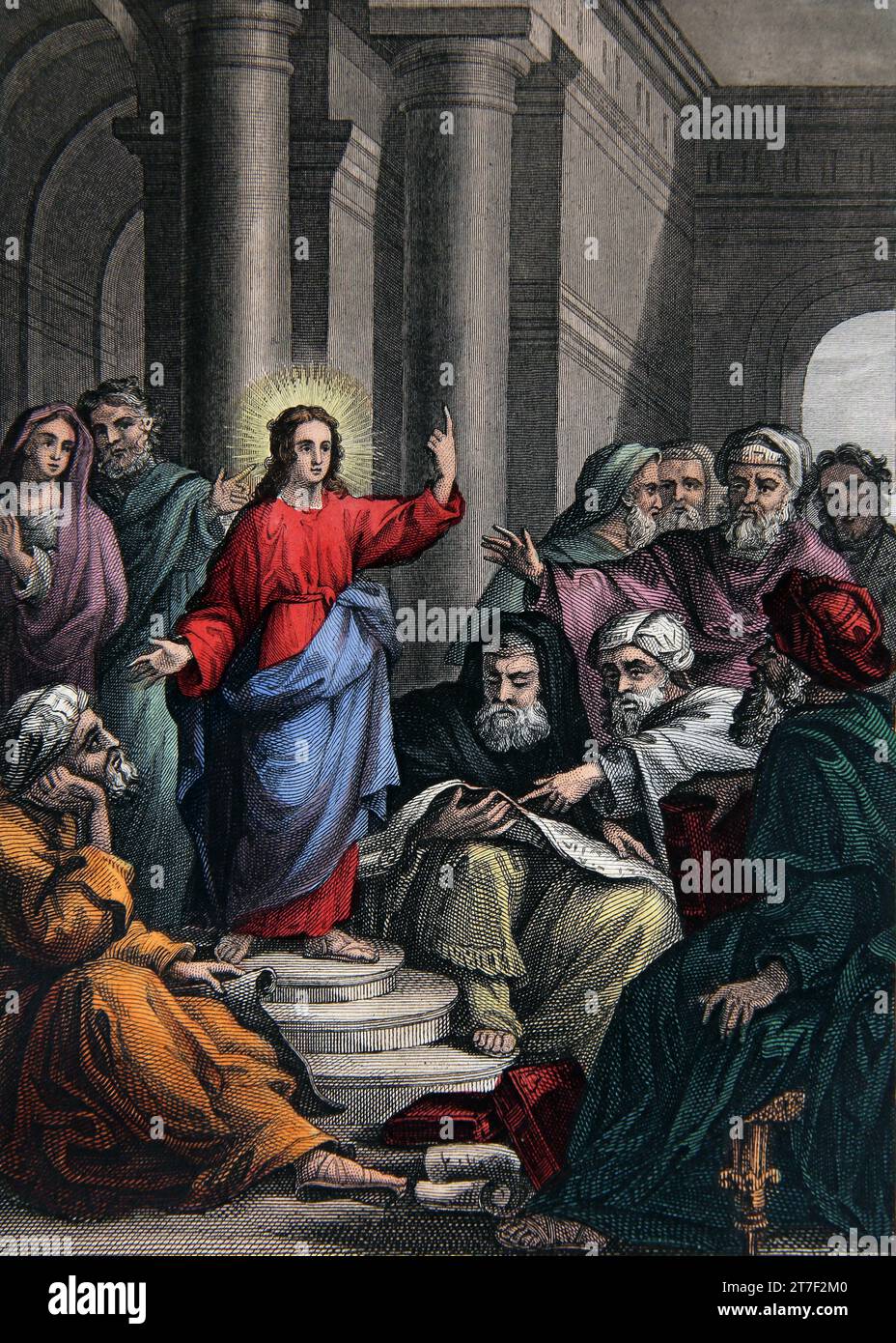 Illustration of Jesus Arguing with the Doctors (Luke II.46) from the ...