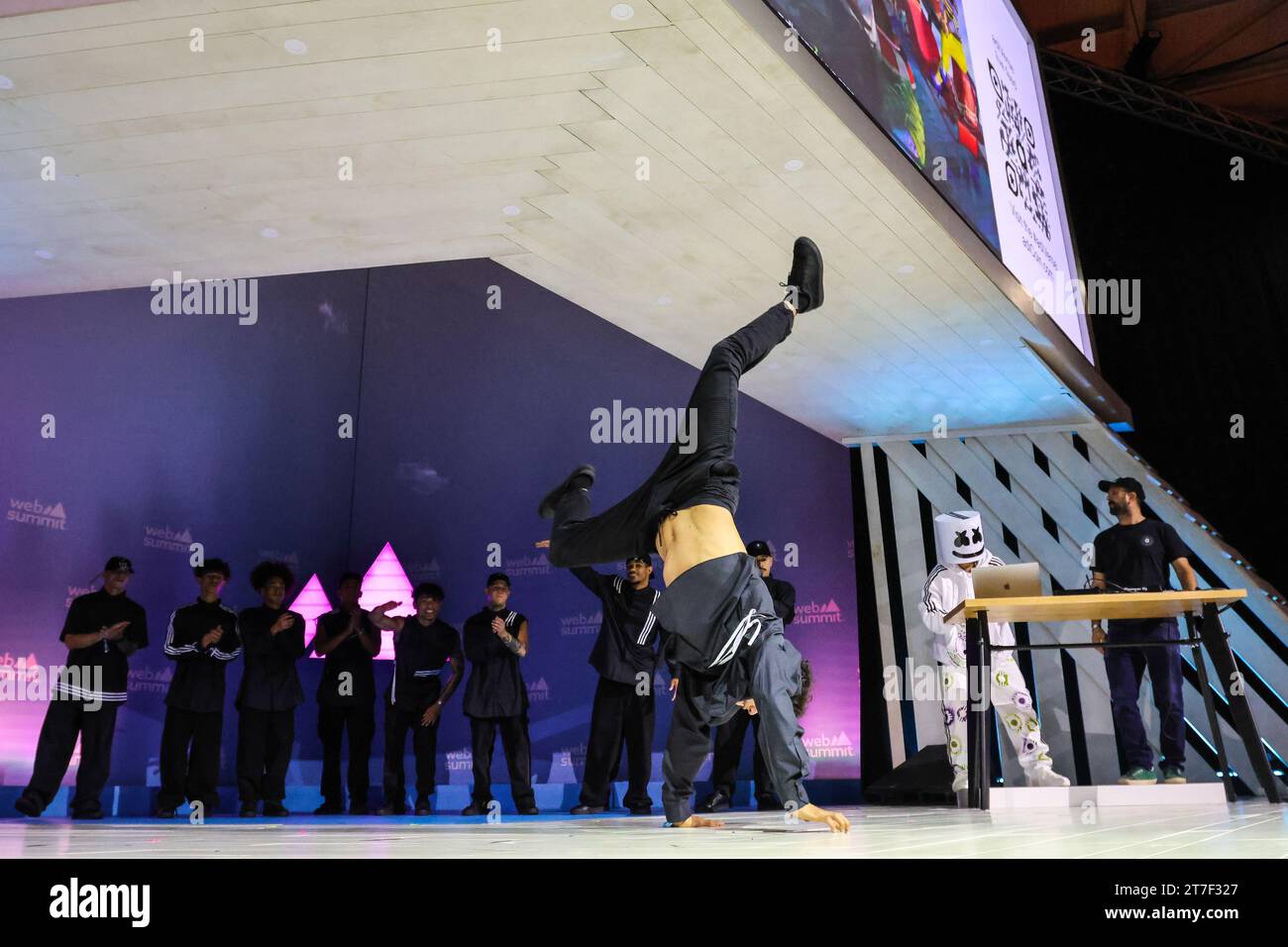 Lisboa, Portugal. 15th Nov, 2023. Marshmello X and his dancers perform ...